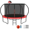KOFUN Trampoline with Basketball Hoop, Enclosure, Anchors Kit, Ladder ...