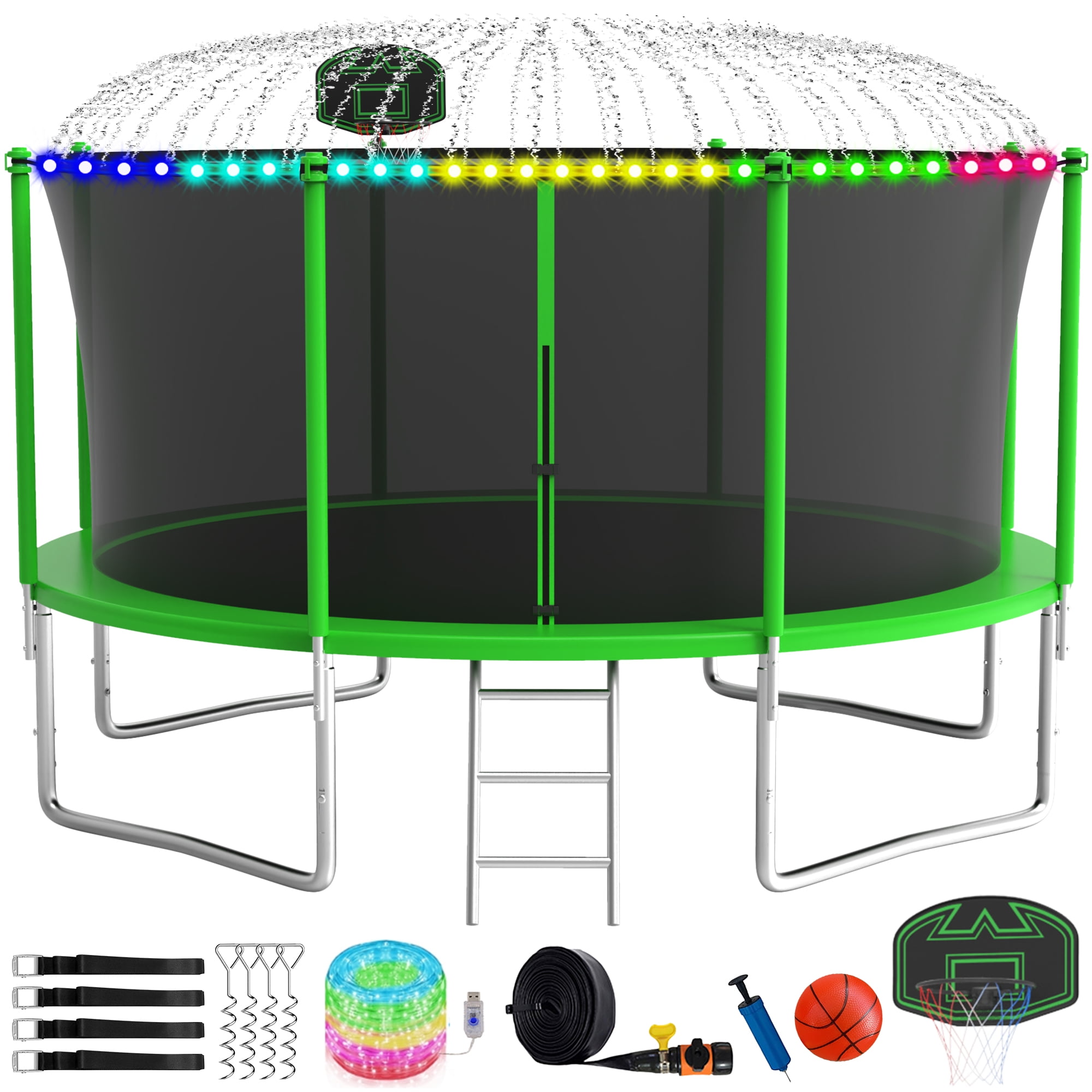 KOFUN Trampoline with Enclosure Net & Anchor Kits, 16FT 15FT 14FT 12FT ...