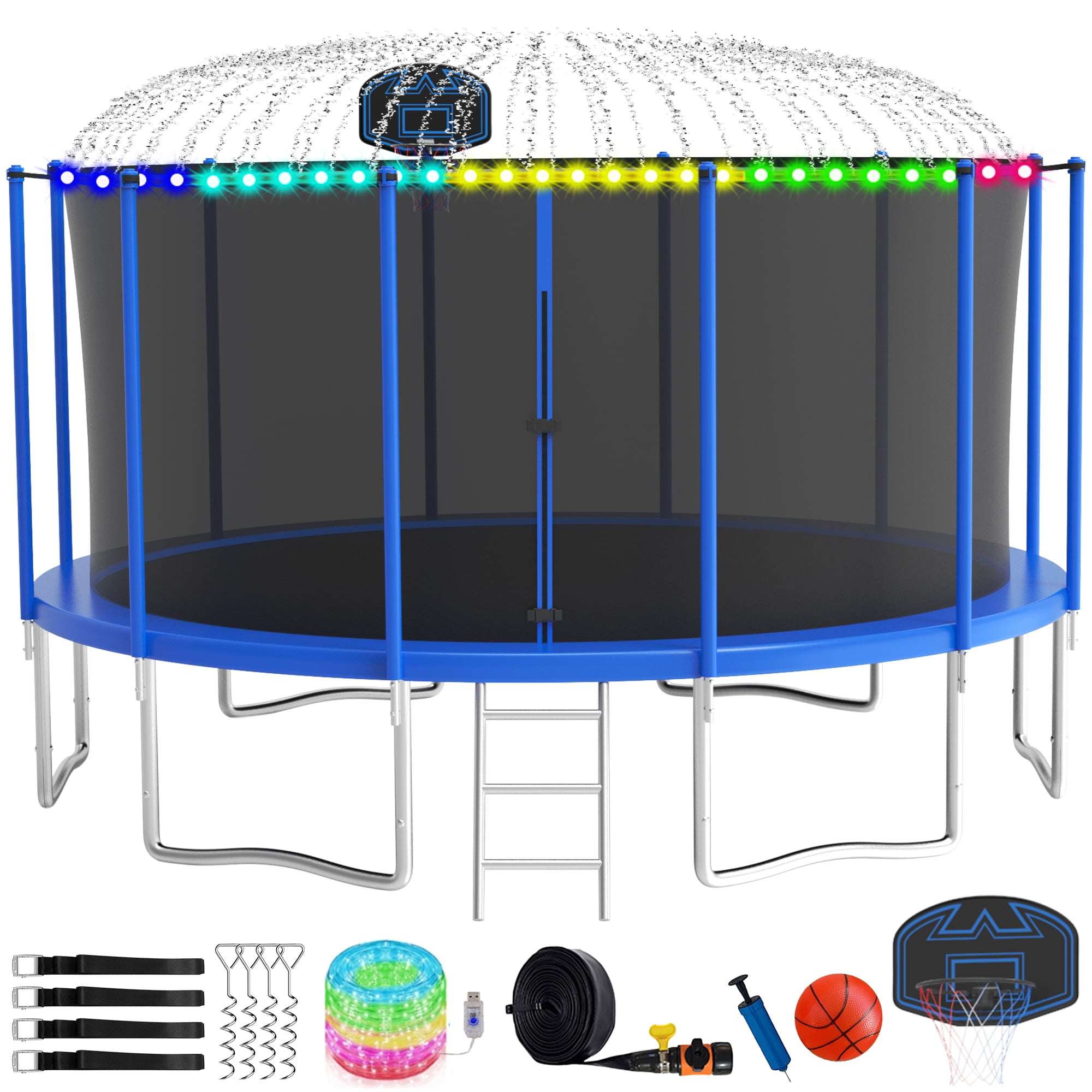 KOFUN Trampoline with Enclosure Net & Anchor Kits, 16FT 15FT 14FT 12FT ...