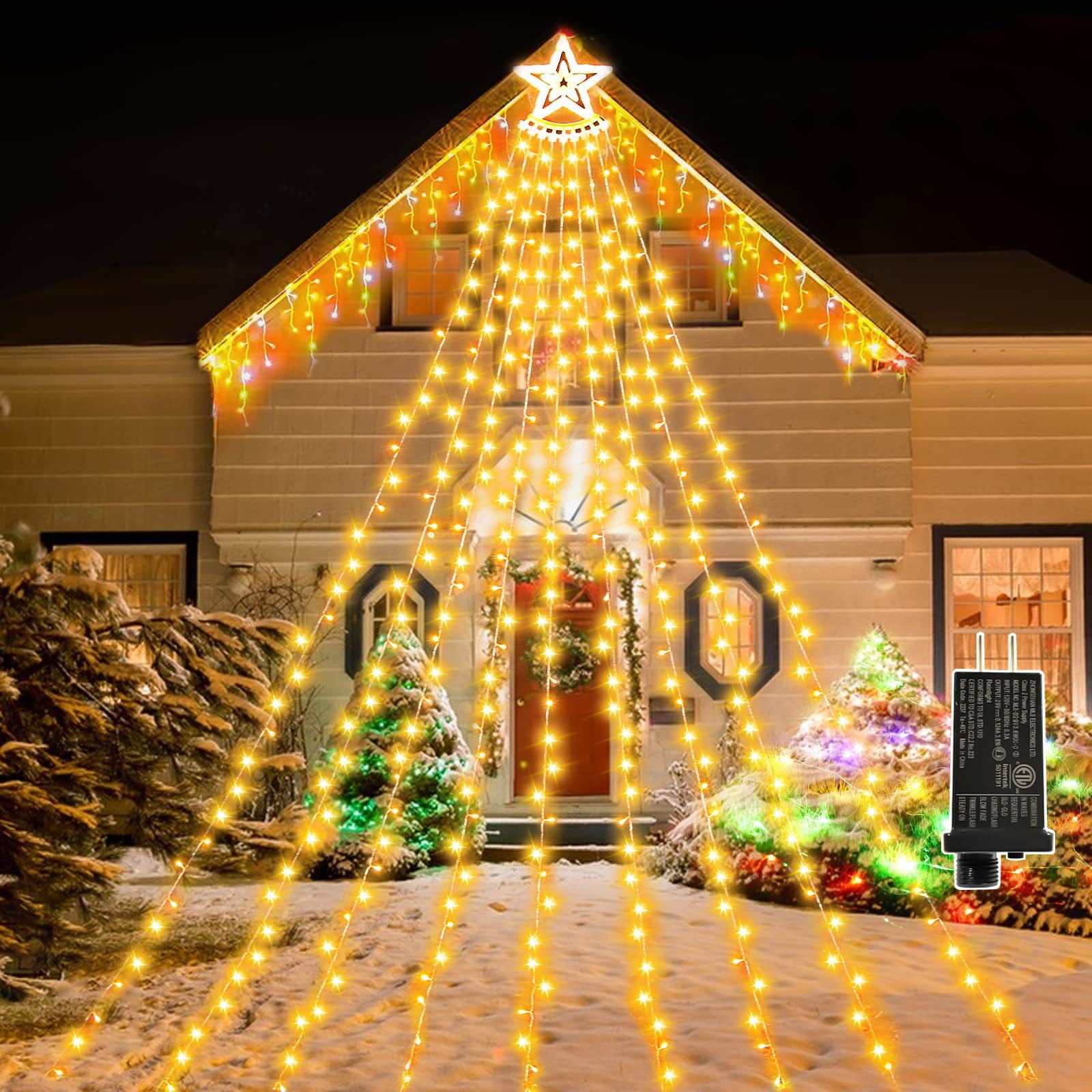 KOGYAS Christmas Decoration Lights,8 Modes & 350 LED Christmas String ...