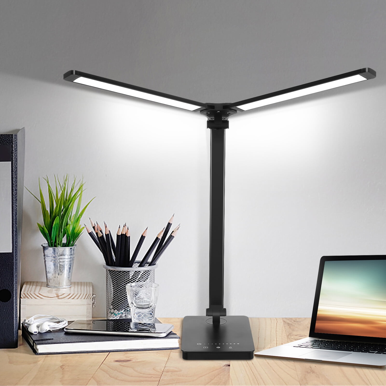 KOGYAS Desk Lamp for Home Office - LED Lamp with USB Port,Eye-Caring ...