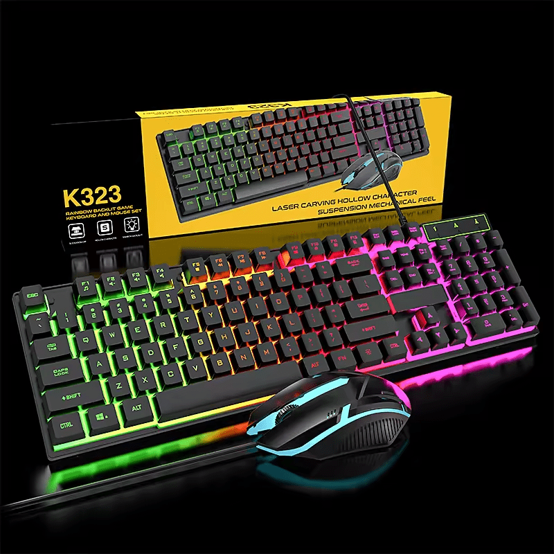 KOGYAS Gaming Keyboard and Mouse Combo,Computer Keyboard with RGB ...