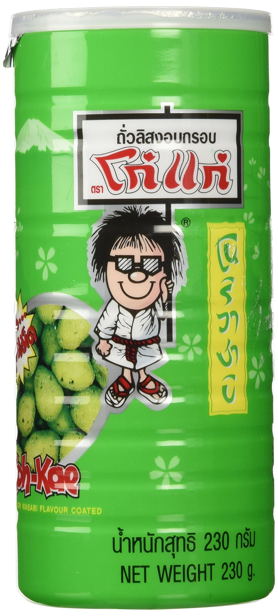 KOH KAE Peanuts Wasabi. MZF22 Crackers, Peanuts, Nori, Wasabi Flavor 230 G / Cans Made in ...