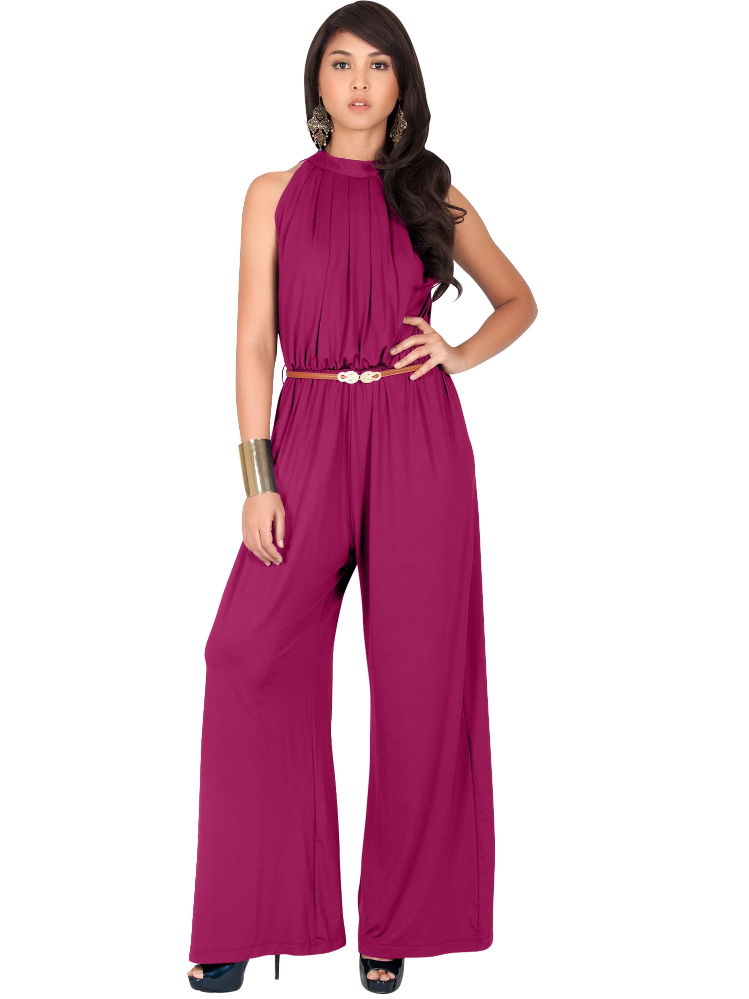 KOH KOH Long Pants Jumpsuit Formal One Piece Cocktail Evening Fall ...
