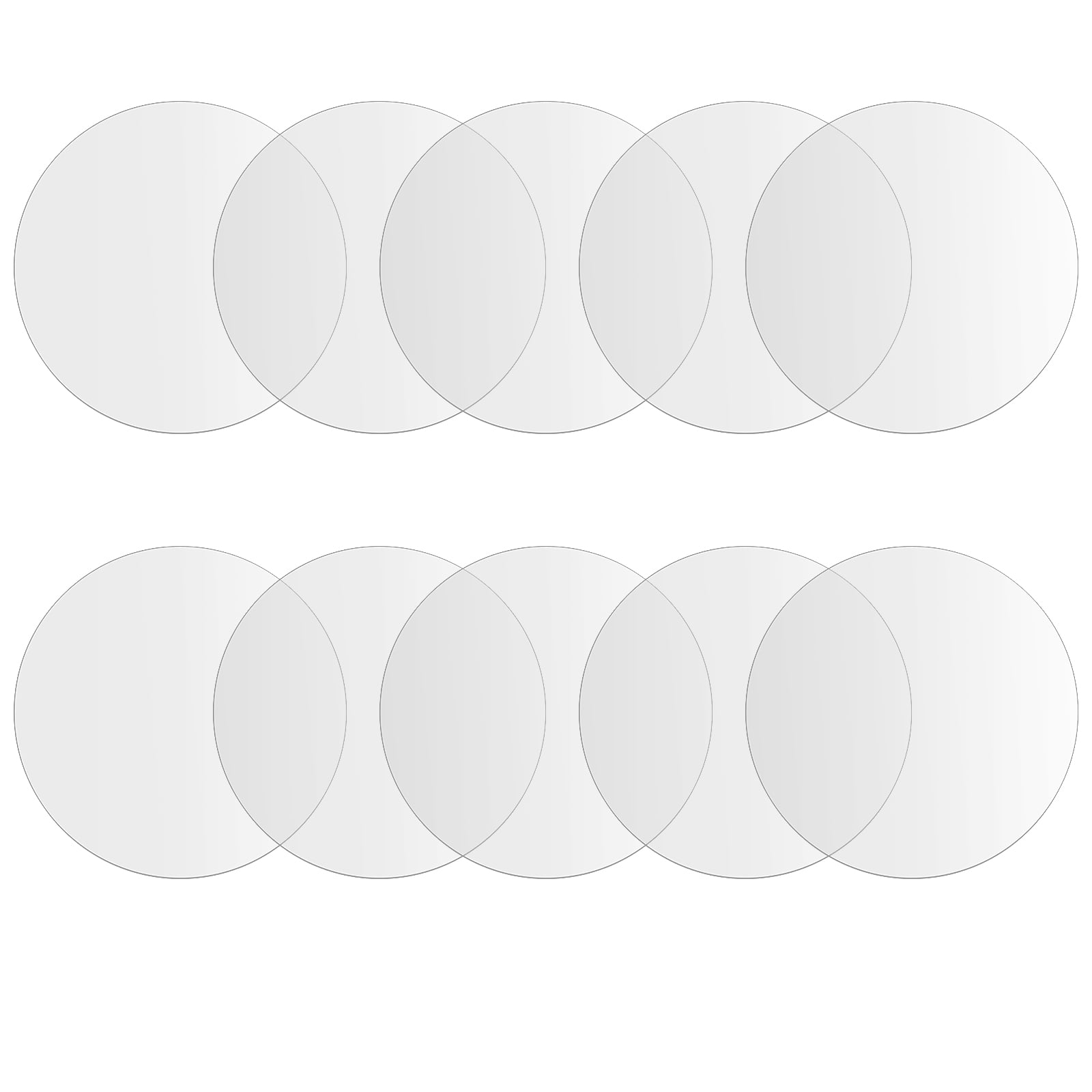 KOHAND 10 Pack 10 inch Clear Acrylic Discs, Transparent Acrylic Circle ...