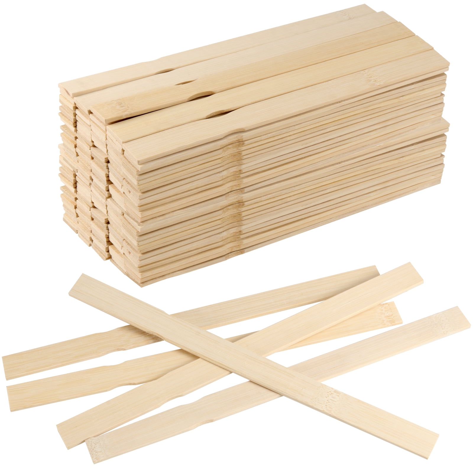KOHAND 100 PCS 14 inch Paint Stir Sticks, Wooden Paint Stir Waxing ...