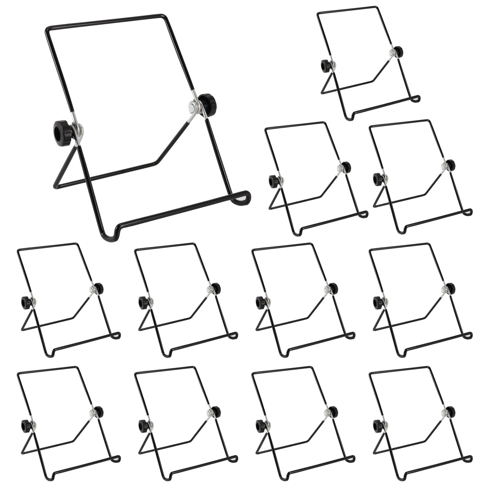 KOHAND 12 Pack 7 x 5.5 Inche Adjustable Wire Display Stand, Foldable ...