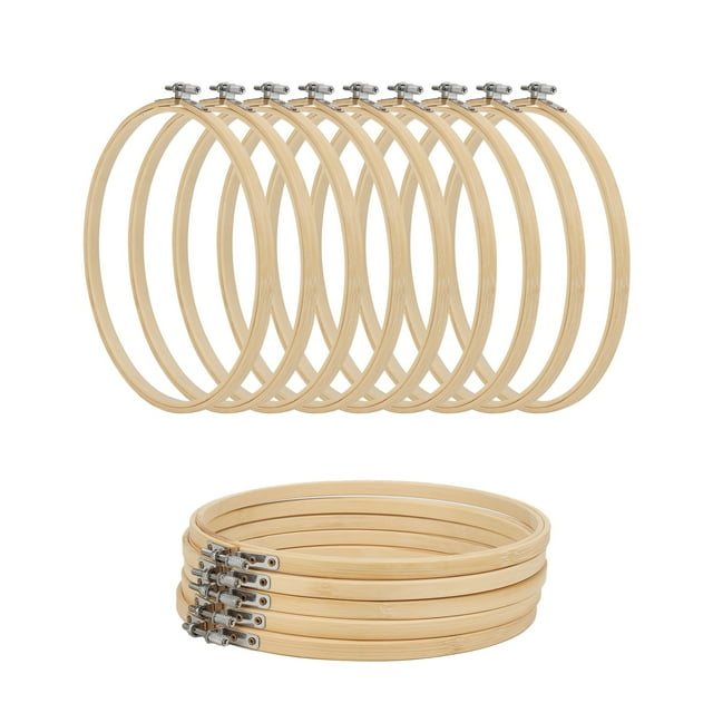 KOHAND 14 Pack 12 inch Embroidery Hoop, Adjustable Bamboo Cross Stitch ...