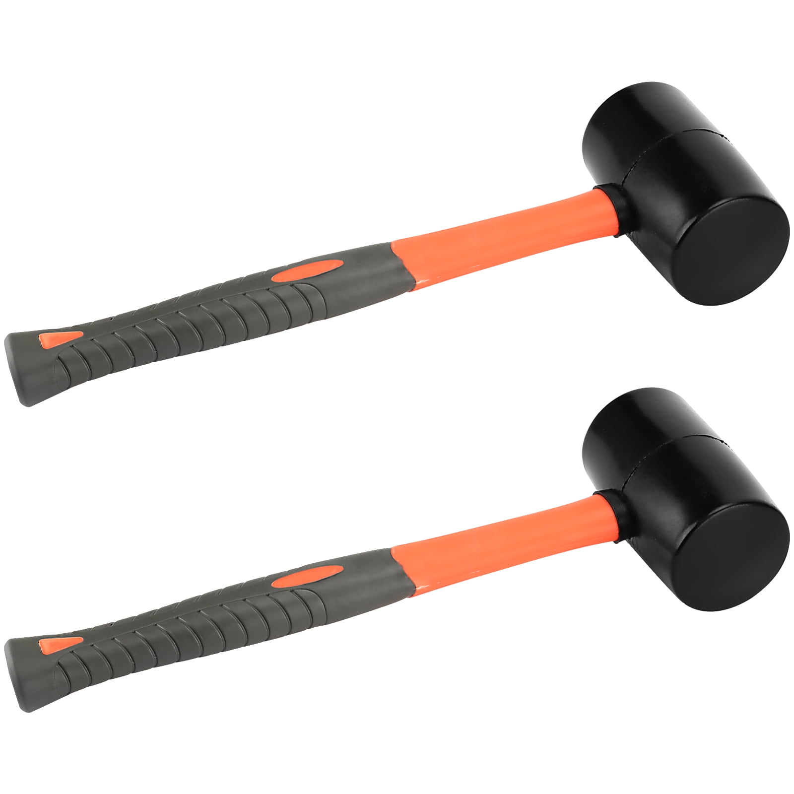KOHAND 2 PCS 32 Oz Black Rubber Mallet Hammer, Solid Rubber Mallet Head ...