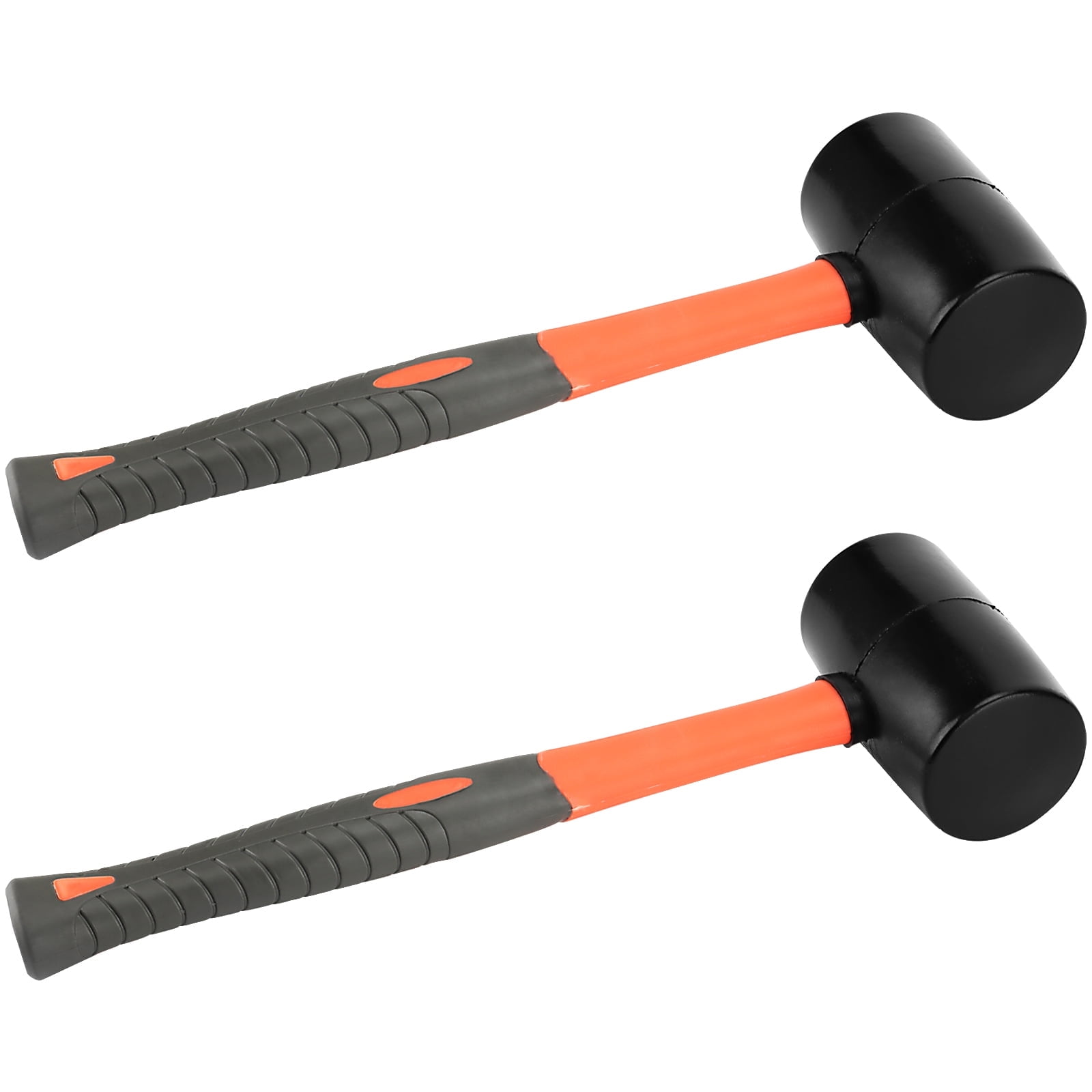 KOHAND 2 PCS 32 Oz Black Rubber Mallet Hammer, Solid Rubber Mallet Head ...