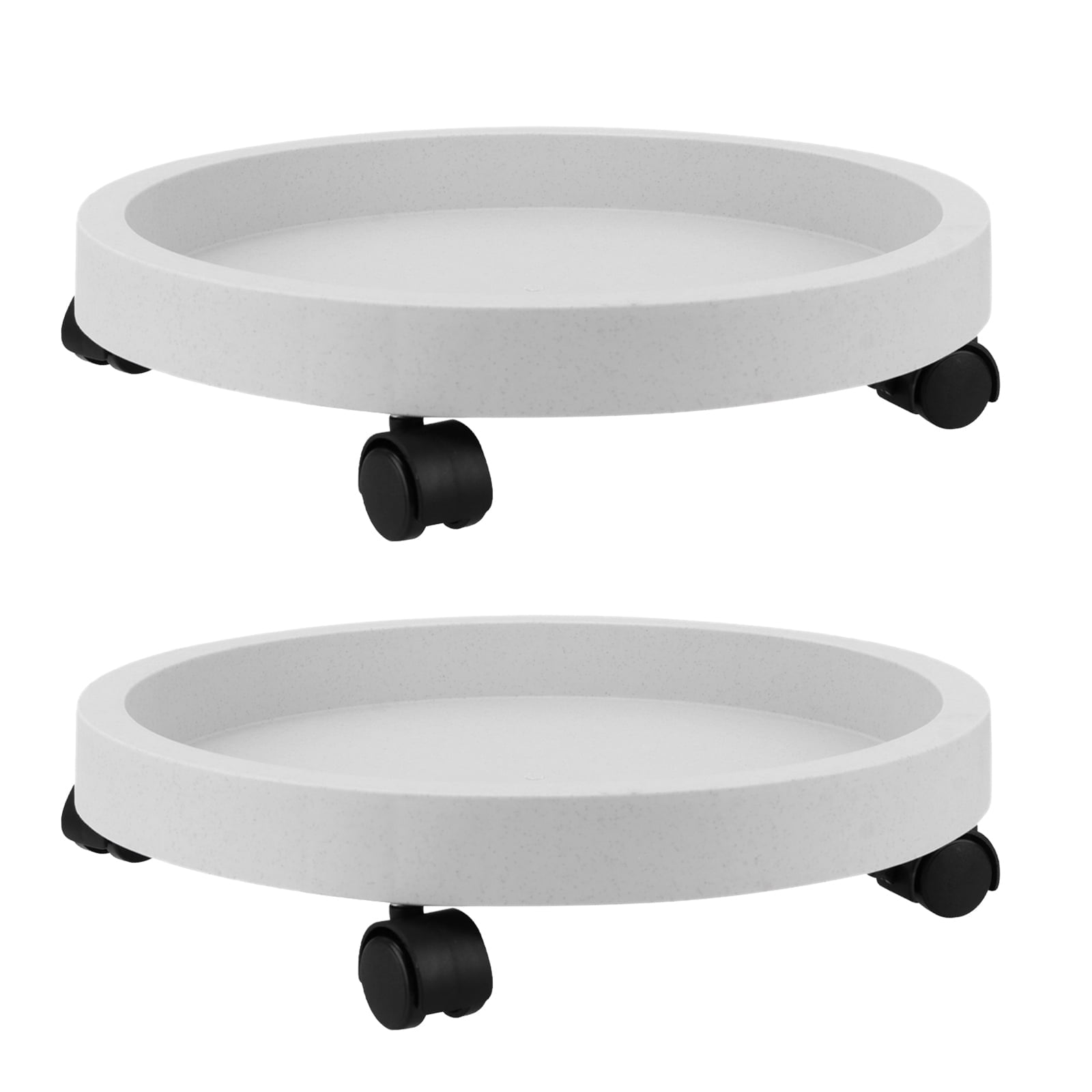 KOHAND 2 Pack 12 inch Plastic Plant Caddy with Wheels, Plant Pot Tray ...