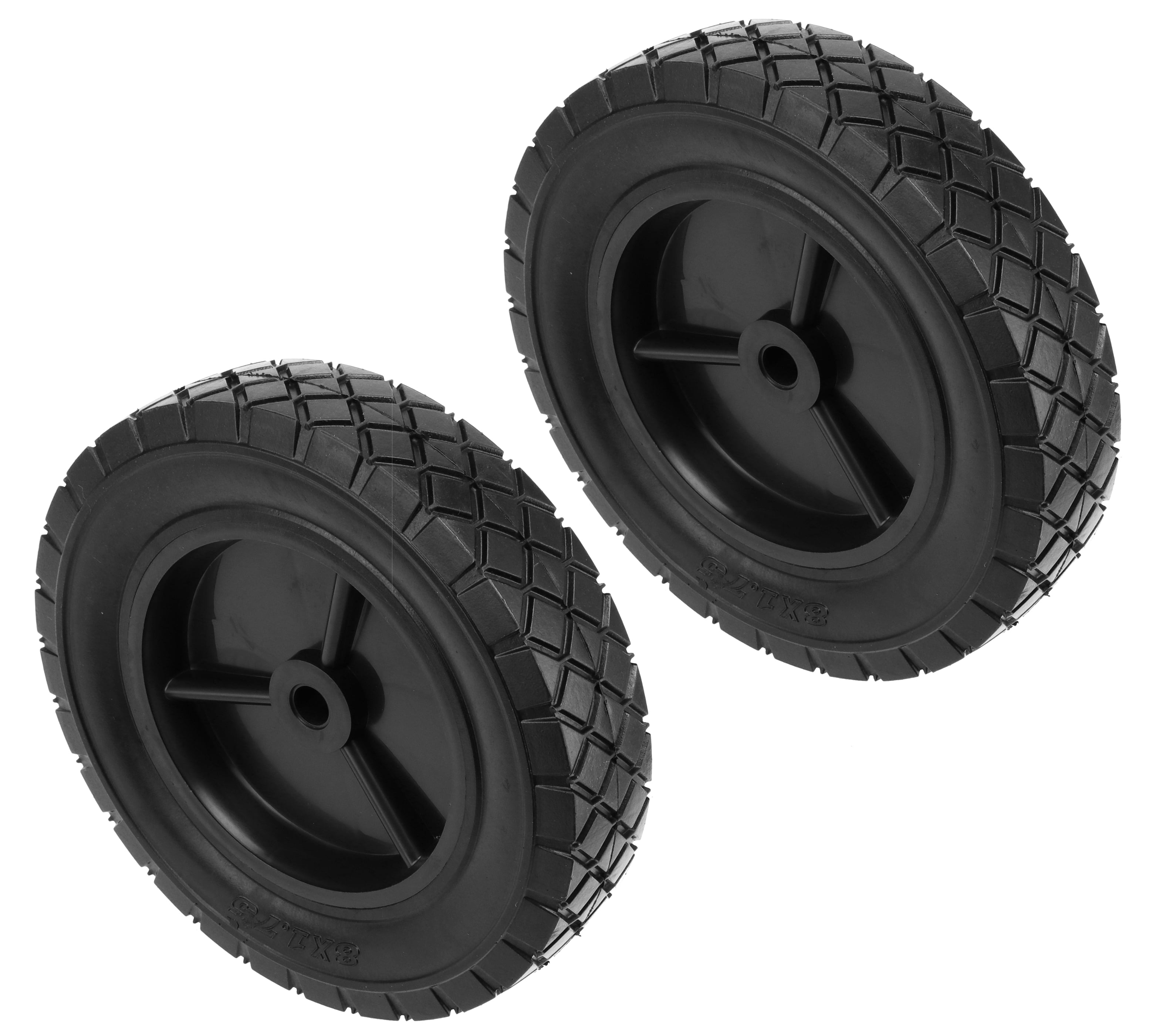 KOHAND 2 Pack 8 inch Solid Rubber Hand Truck Wheels Replacement ...