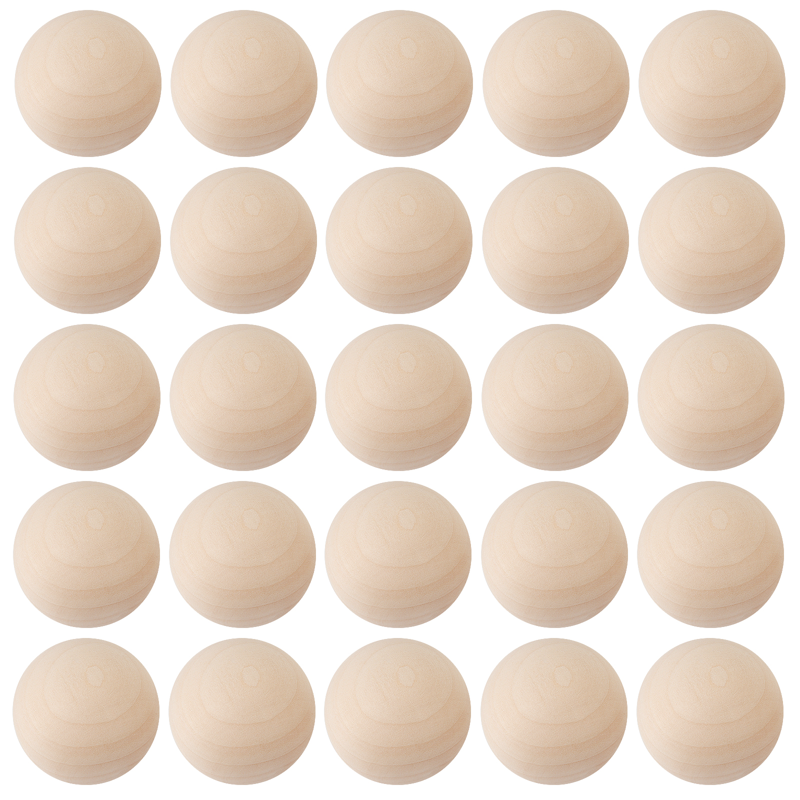 2-1/4 Inch Small Wood Balls, Pack of 5 Wooden Balls for Crafts and DIY ...