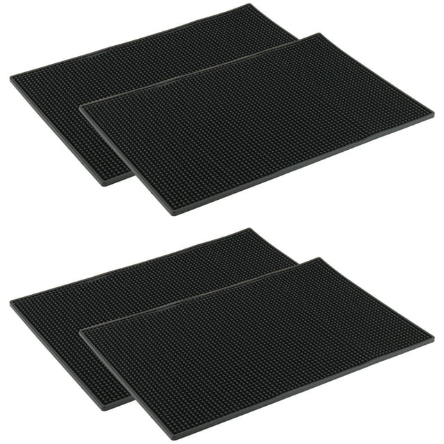 KOHAND 3 Pcs 12 x 18 inch Rubber Bar Service Mat, Non Slip Rubber Bar ...
