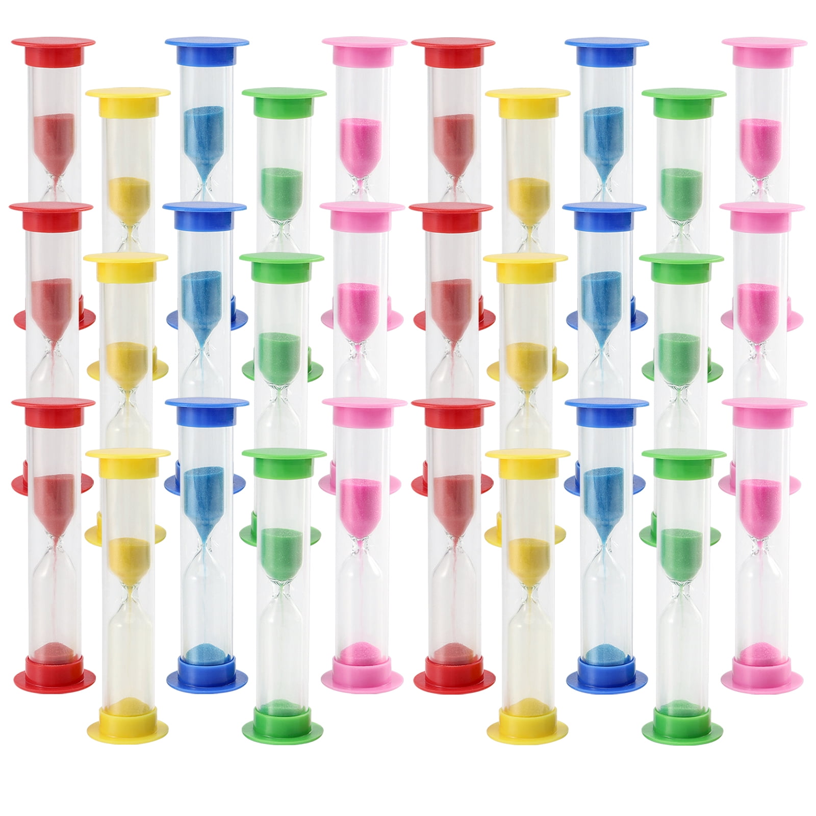 KOHAND Kids' Portable 30 PCS 1 Minute Colorful Sandglass Timer, 6 ...