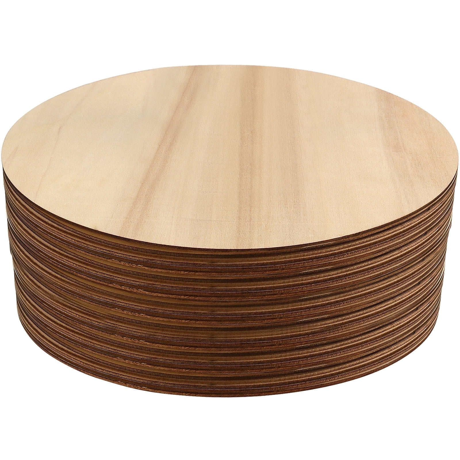 KOHAND Natural 30 PCS 9 inch Wood Cutouts, 0.1 inch Thick Round ...