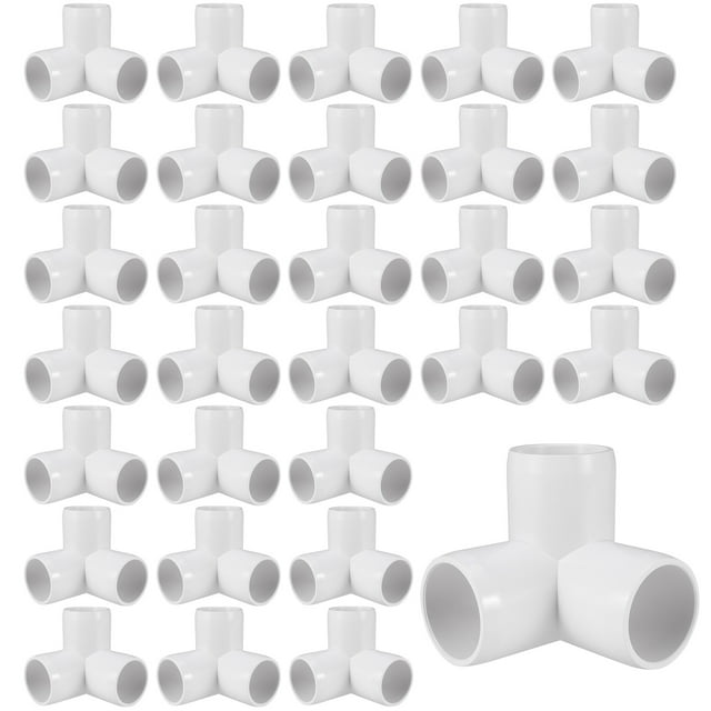 KOHAND 30 Pcs 1/2 inch 3 Way PVC Fitting, 90 Degree PVC Tee Fitting, 3 ...