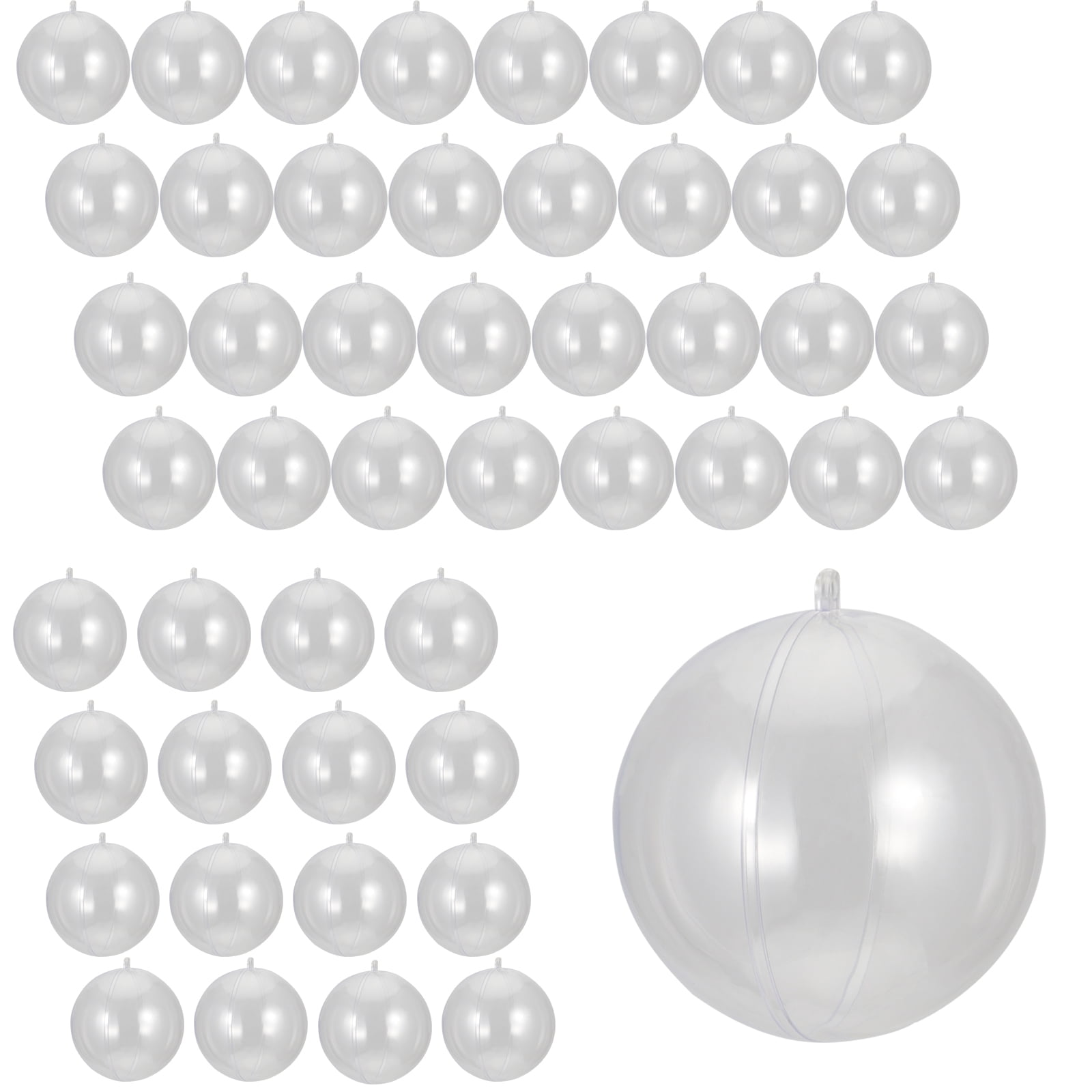 KOHAND 48 Pack Clear Plastic Fillable Balls, 80mm Acrylic Fillable Ball ...