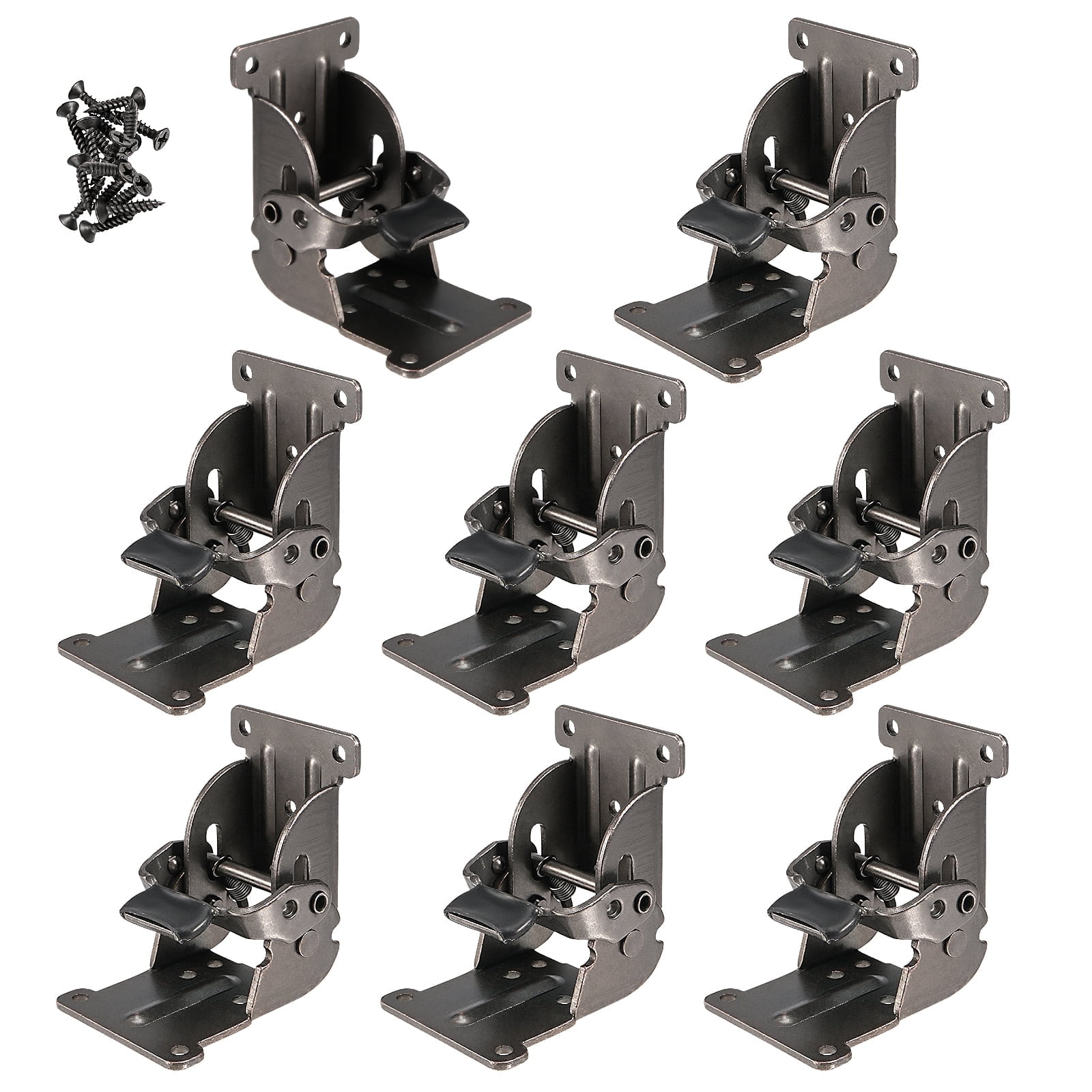 KOHAND 8 Pack Black Foldable Self Lock Hinges, Table Leg Support ...