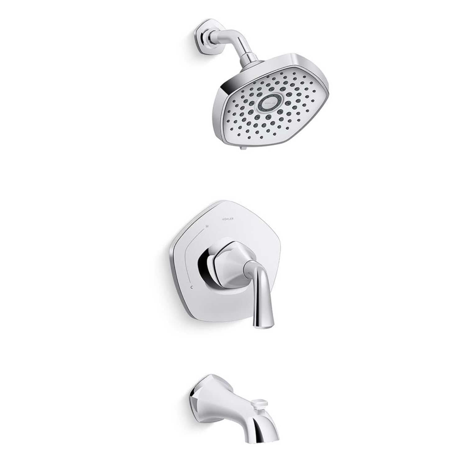 KOHLER Sundae Single-Handle 3-Spray Tub and Shower Faucet 1.75 GPM in ...