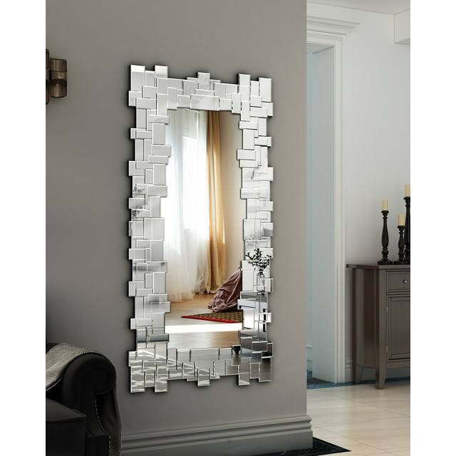 KOHROS Large Decorative Rectangle Wall Mirror 25" x 47" for Bedroom ...