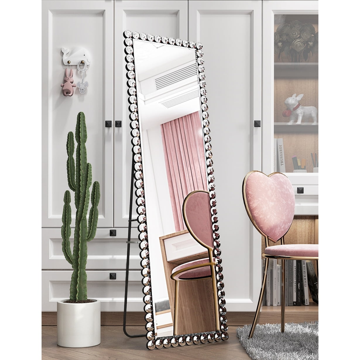 KOHROS Classic Rectangle Diamond Floor Mirror - Walmart.com