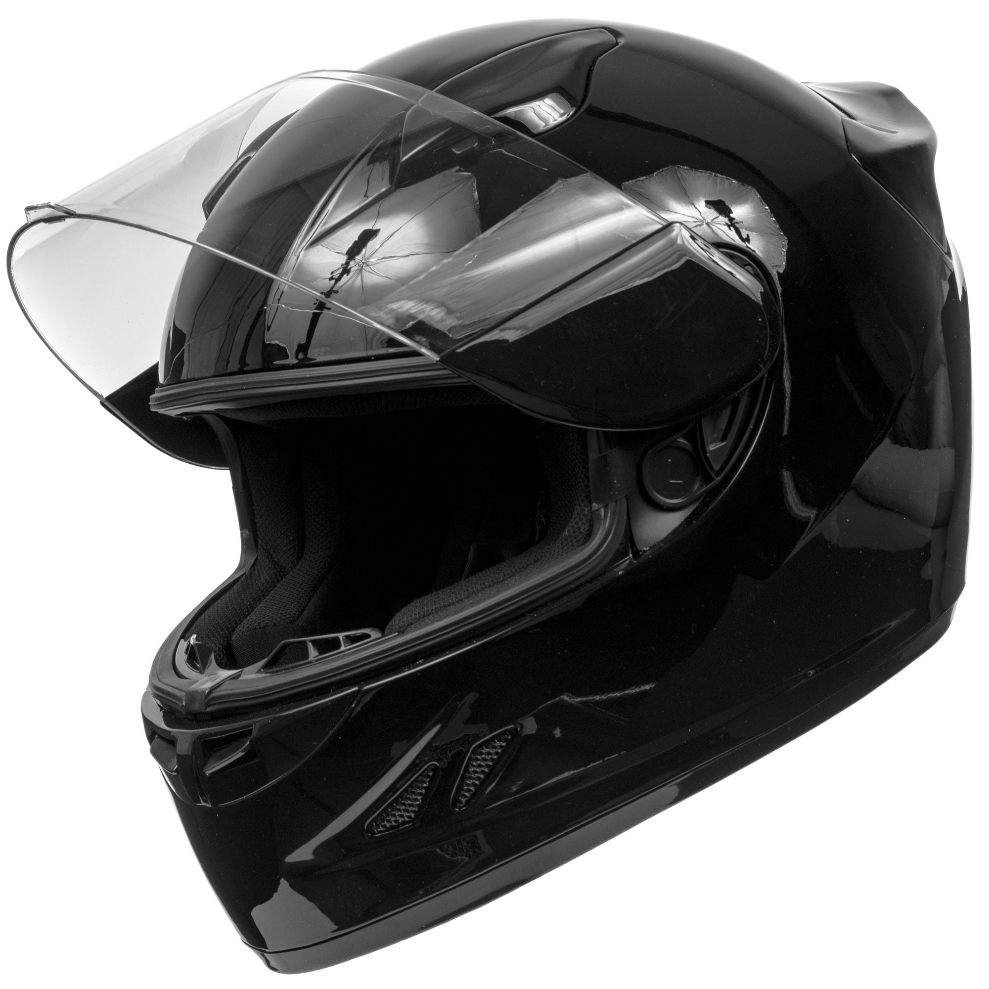 KOI DOT Motorcycle Helmet Full Face Sportbike KOI Gloss Black Clear ...