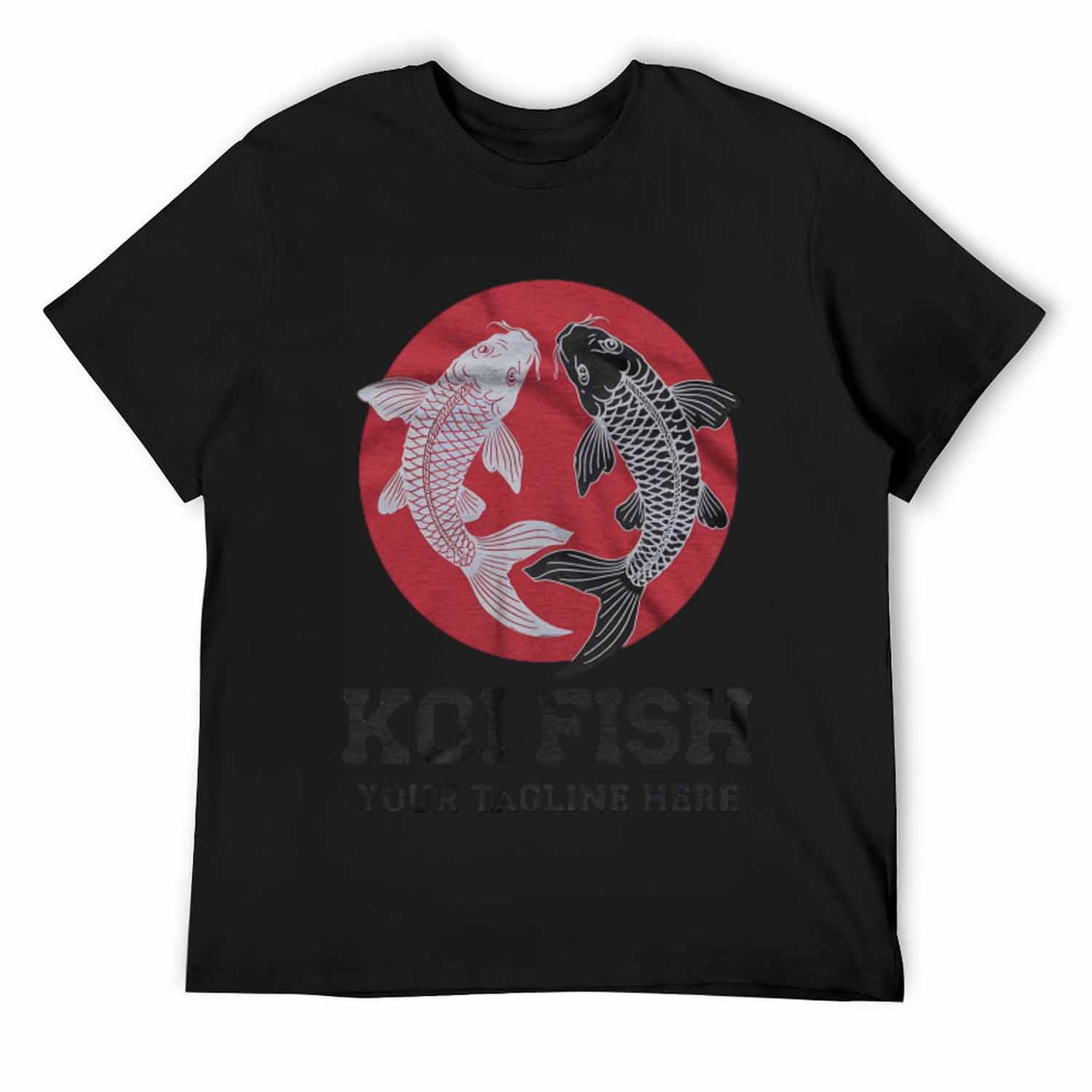 KOI FISH YOUR TAGLINE HERE | Half American Flag | Canada T-Shirt ...