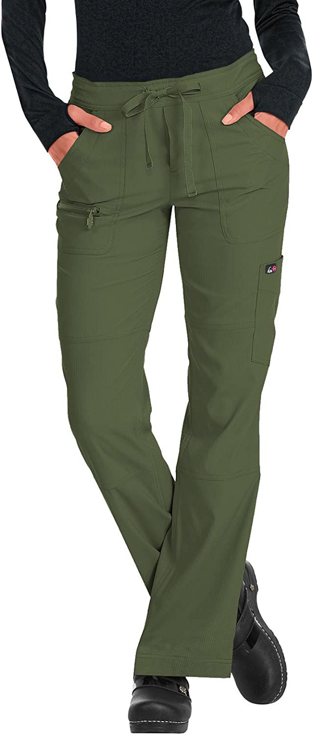 KOI Lite 721 Women's Peace Scrub Pant Large Petite Olive Green ...