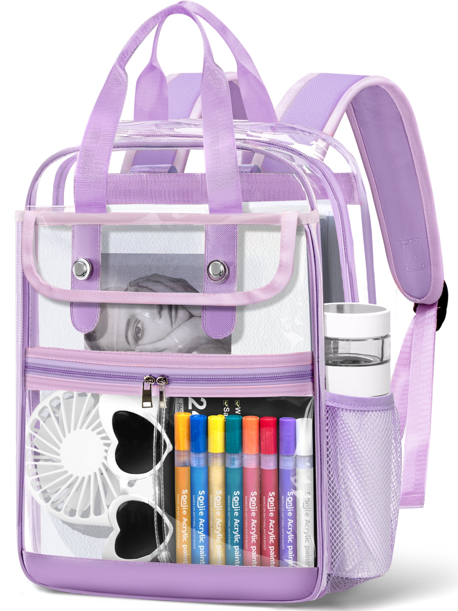 KOITHOT Clear Backpacks Large Heavy Duty PVC Waterproof Transparent ...