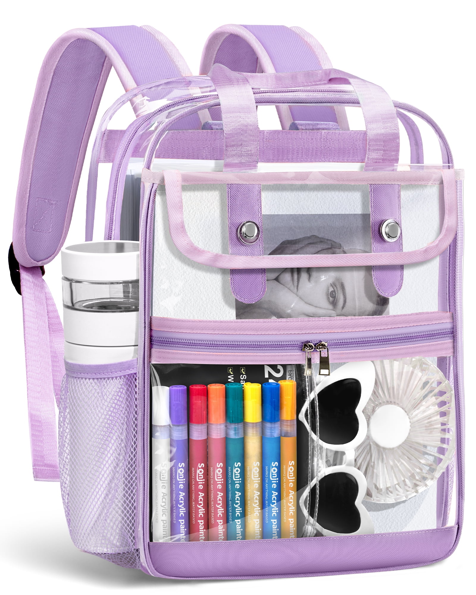 KOITHOT Clear Backpacks Large Heavy Duty PVC Waterproof Transparent ...