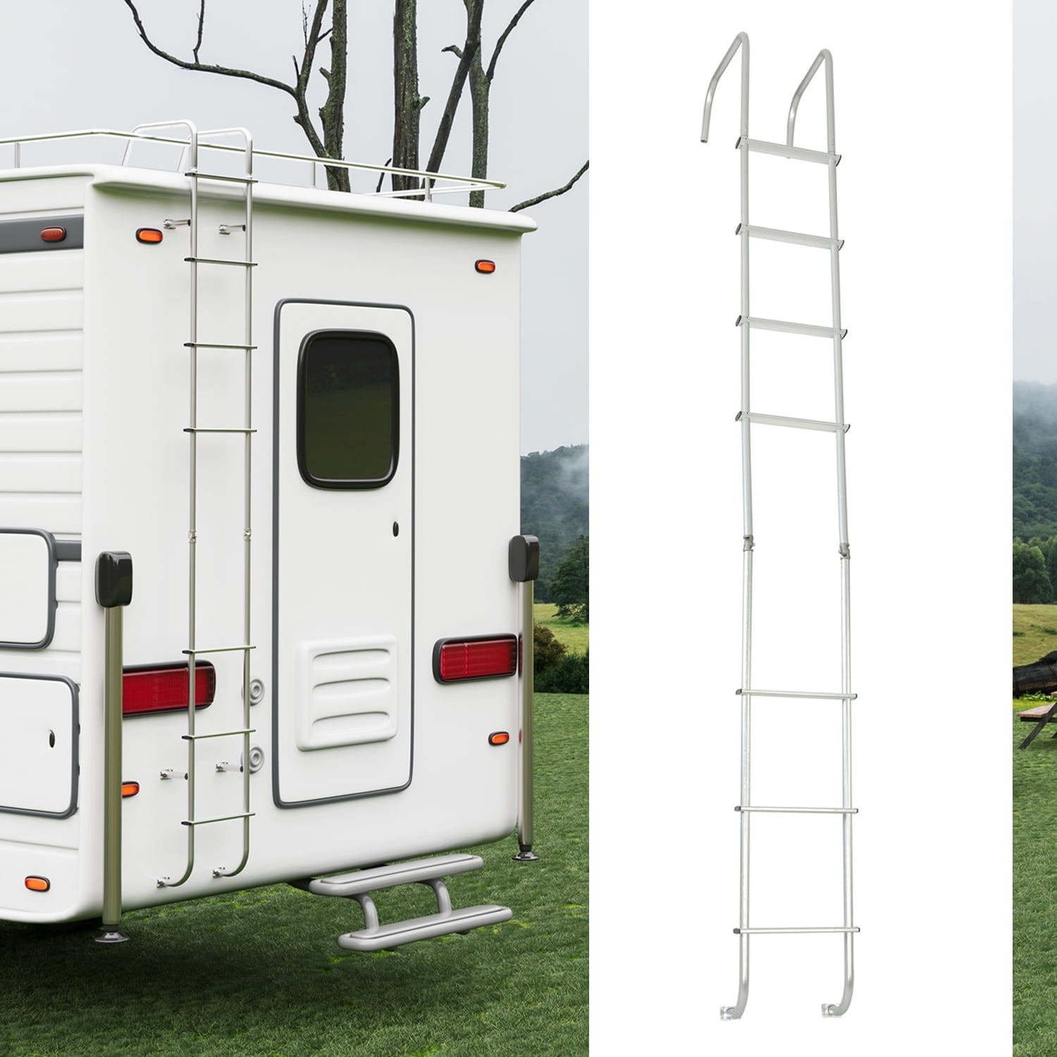 KOJEM 139.21 LA-401 Universal Exterior RV Ladder 113.5" Motorhome ...