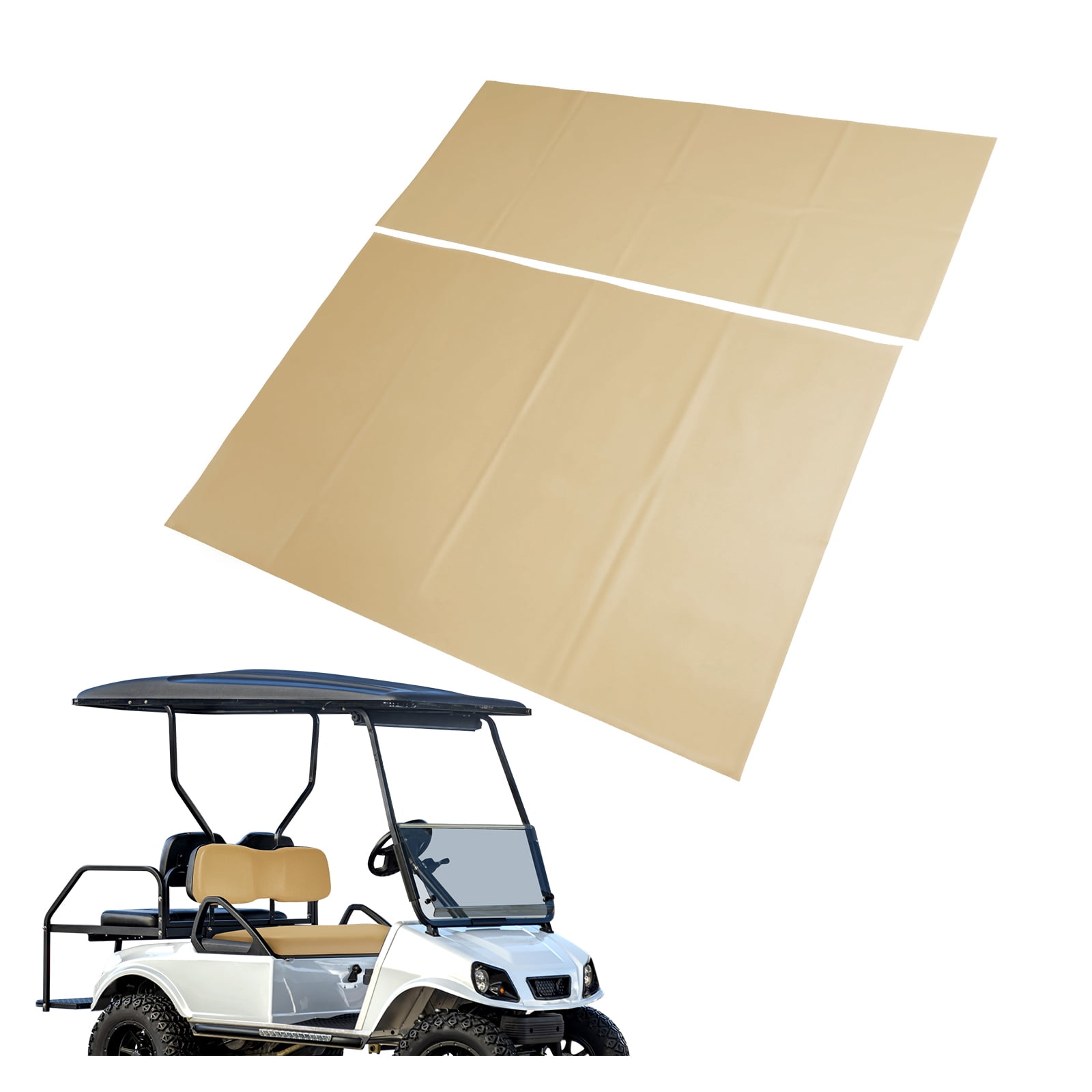 KOJEM 2× Leather Front Seat Cover Set for 2000.5-Up Club Car DS Golf ...