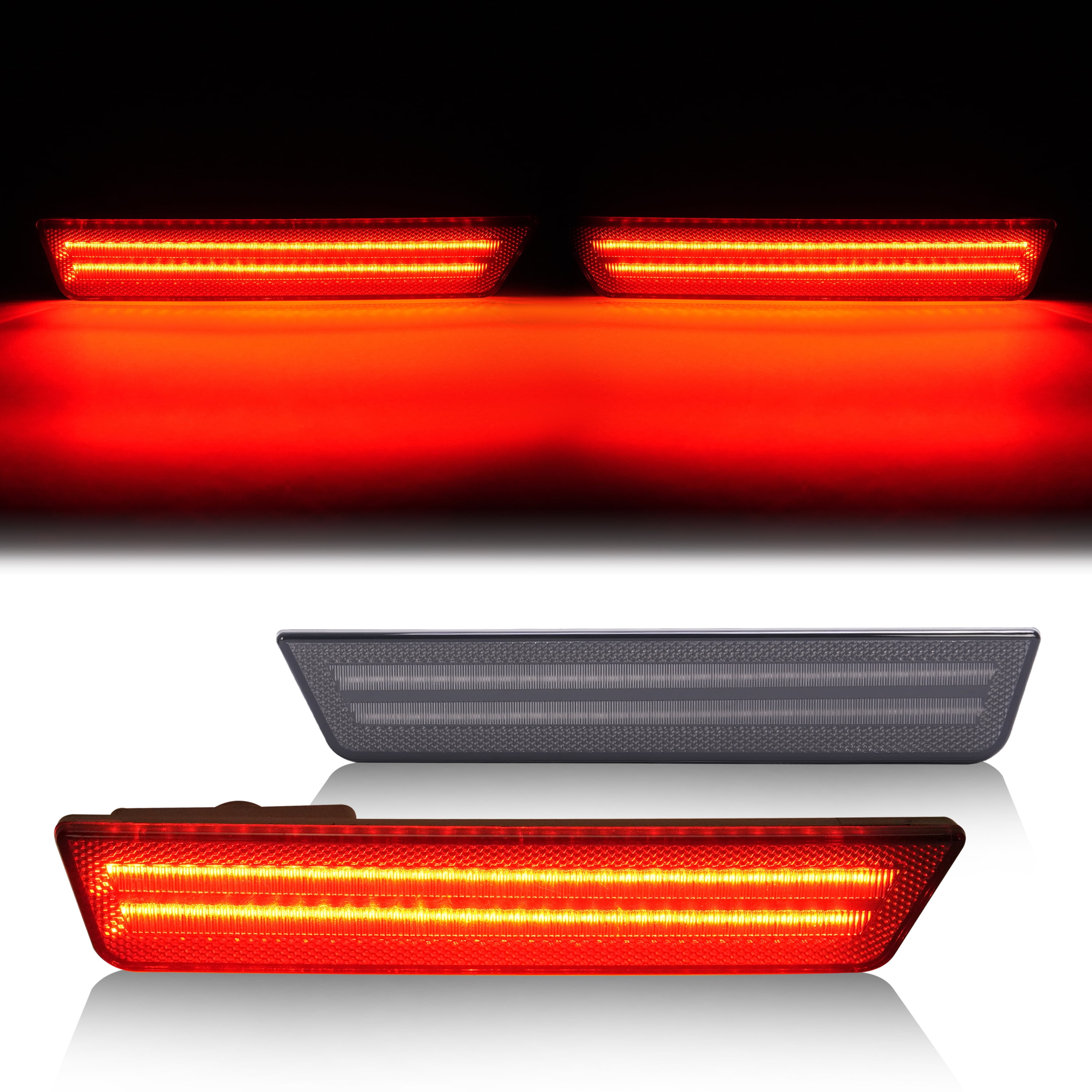 KOJEM 2x Rear Red Marker Light for 2008-2014 Dodge Challenger Smoke ...