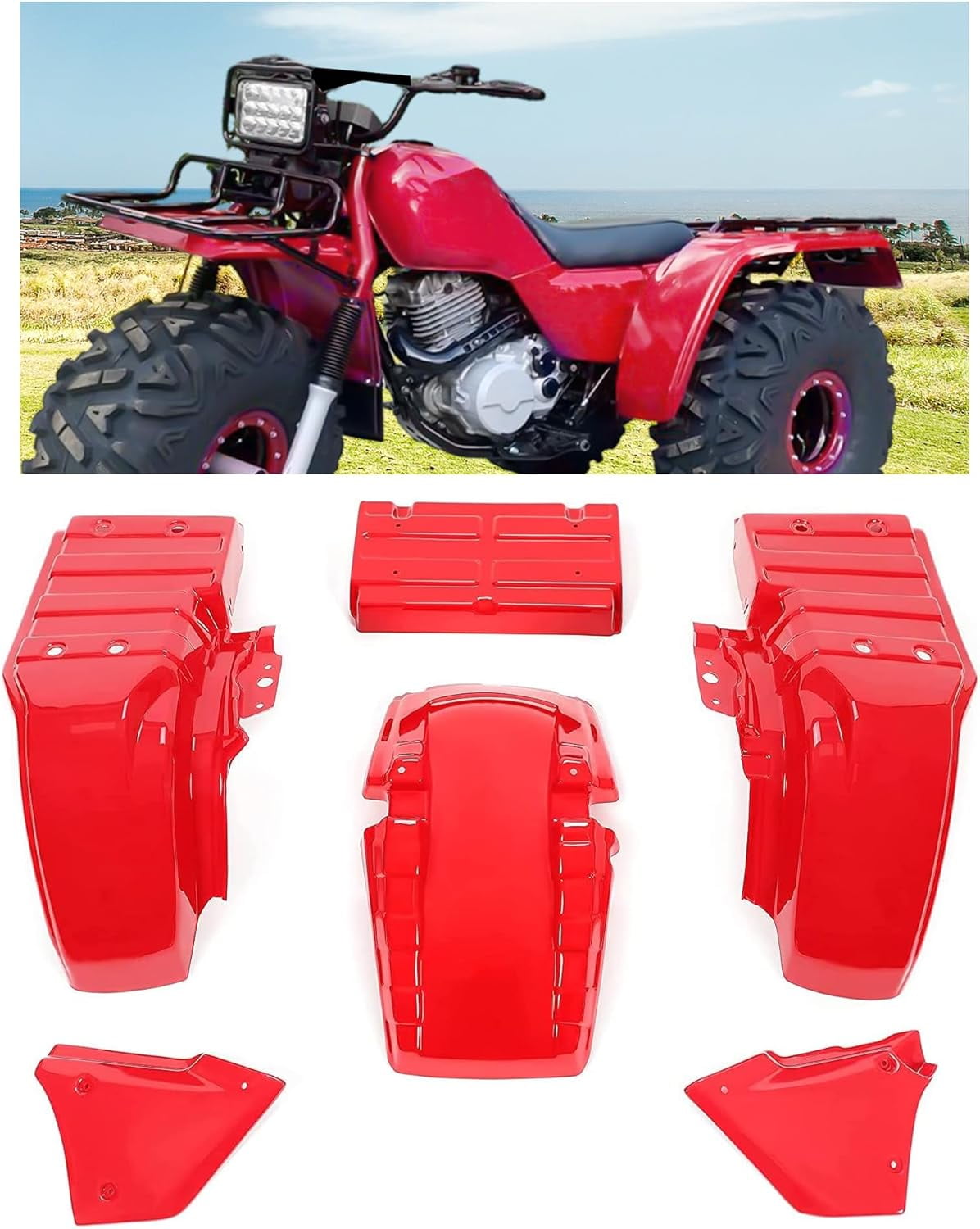 KOJEM 6 Pcs Complete Plastic Kit Compatible with 1985 1986 1987 Honda ...