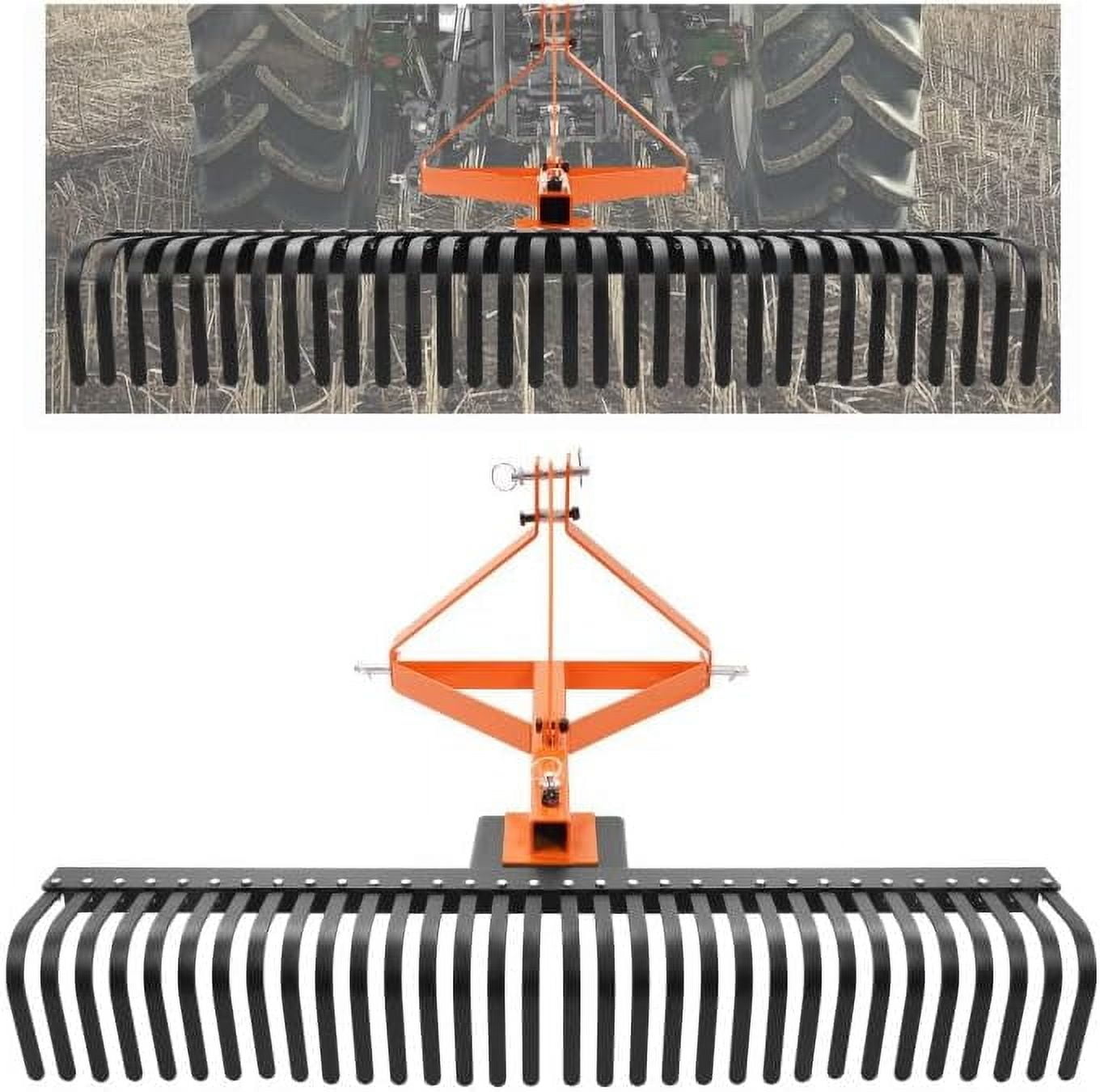 KOJEM 60 in Landscape Rake 3 Point Rake Fit for Category-1 Tractor 360 ...