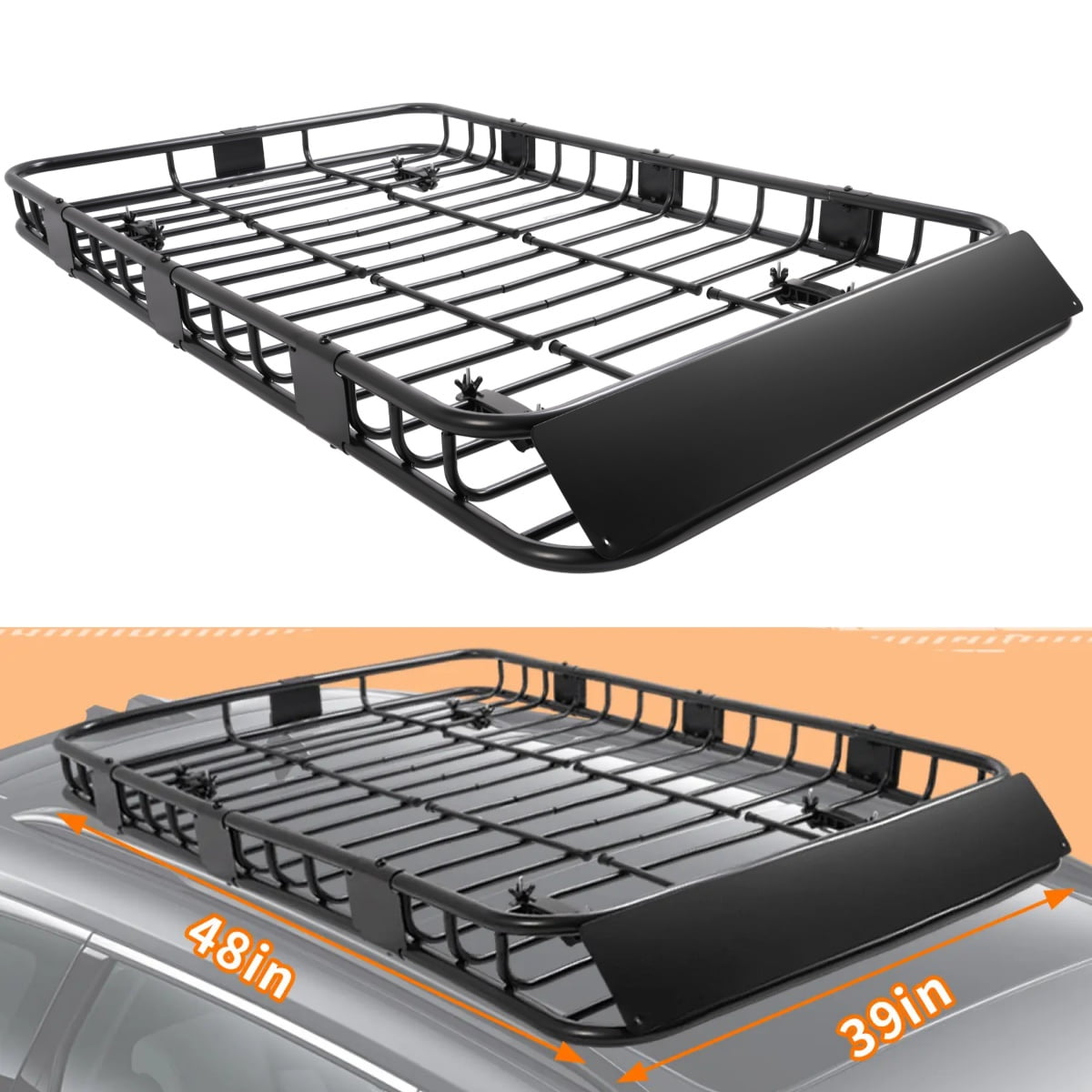 KOJEM Upgrade New Roof Rack Cargo Basket w/Extension, Electrophoresis ...