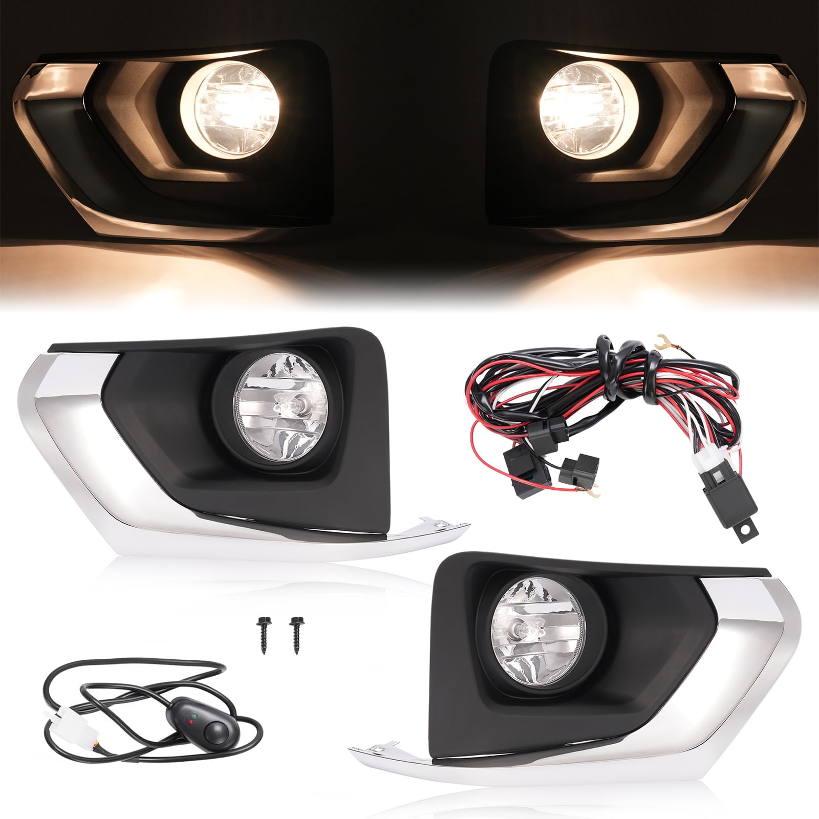 KOJEM Bumper Fog Lights,Fit for 2018-2021 Chevrolet Traverse, Driving ...