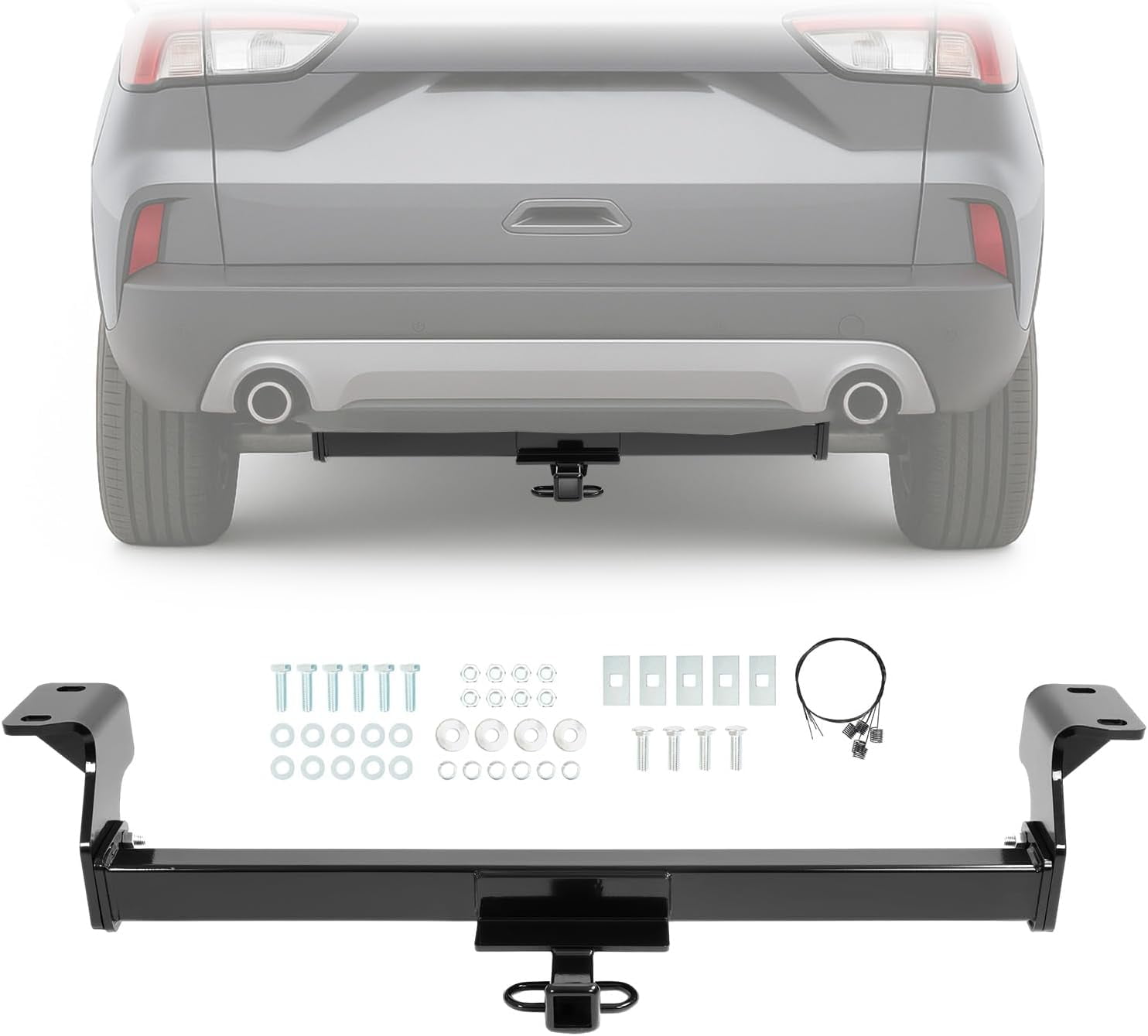 KOJEM Class 2 Trailer Hitch 1.25 Inch Square Receiver Compatible with ...