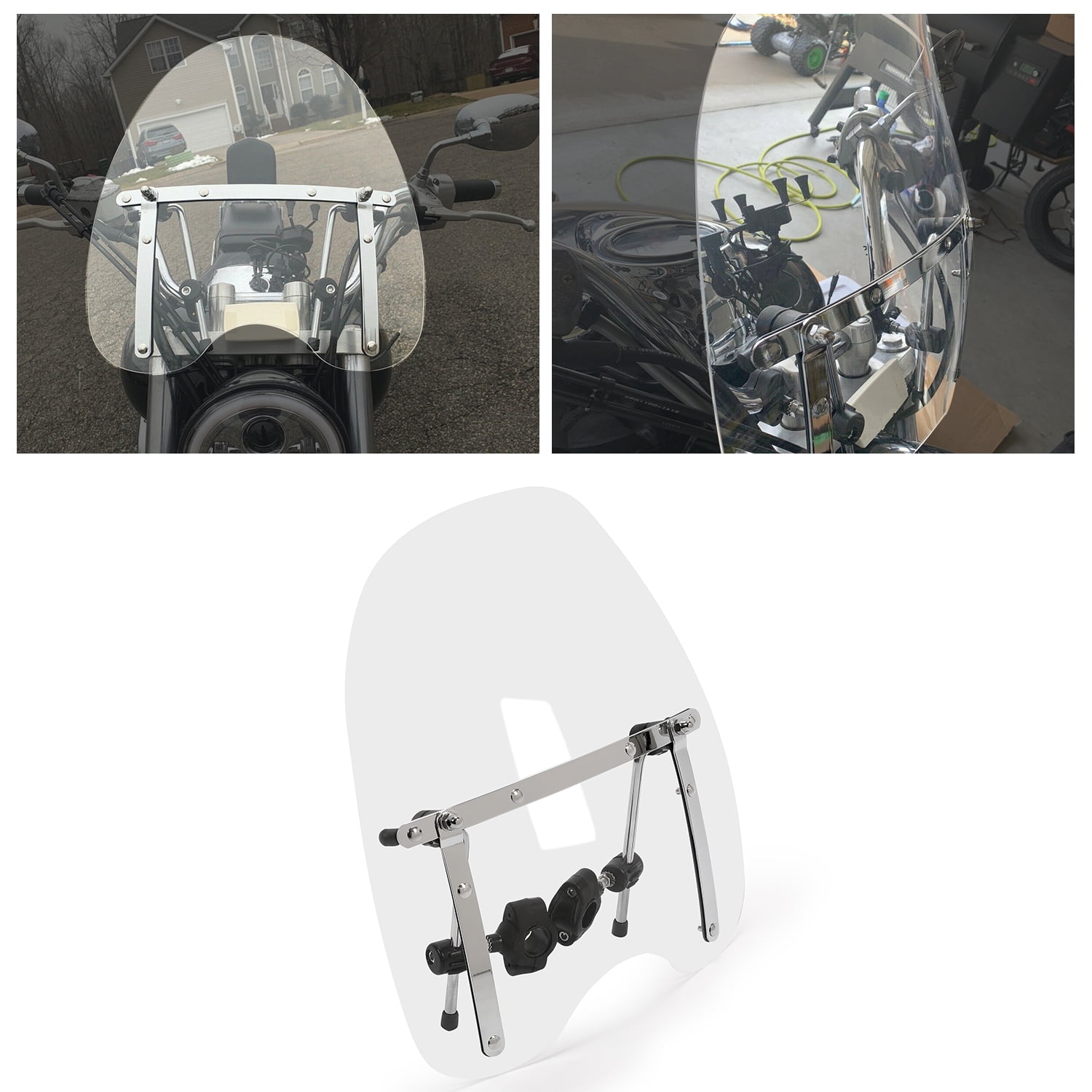 KOJEM Clear Motorcycle Windshield Windscreen for Harley Davidson ...