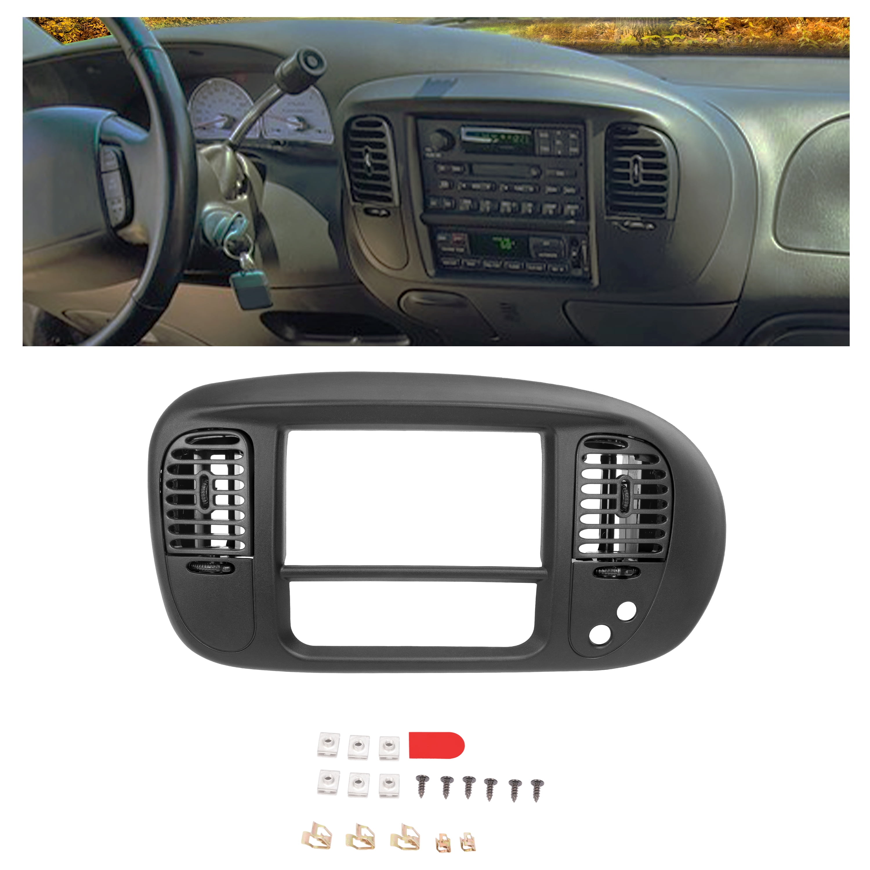 KOJEM Dashboard Radio Panel Compatible with 1997-2003 Ford F150 ...