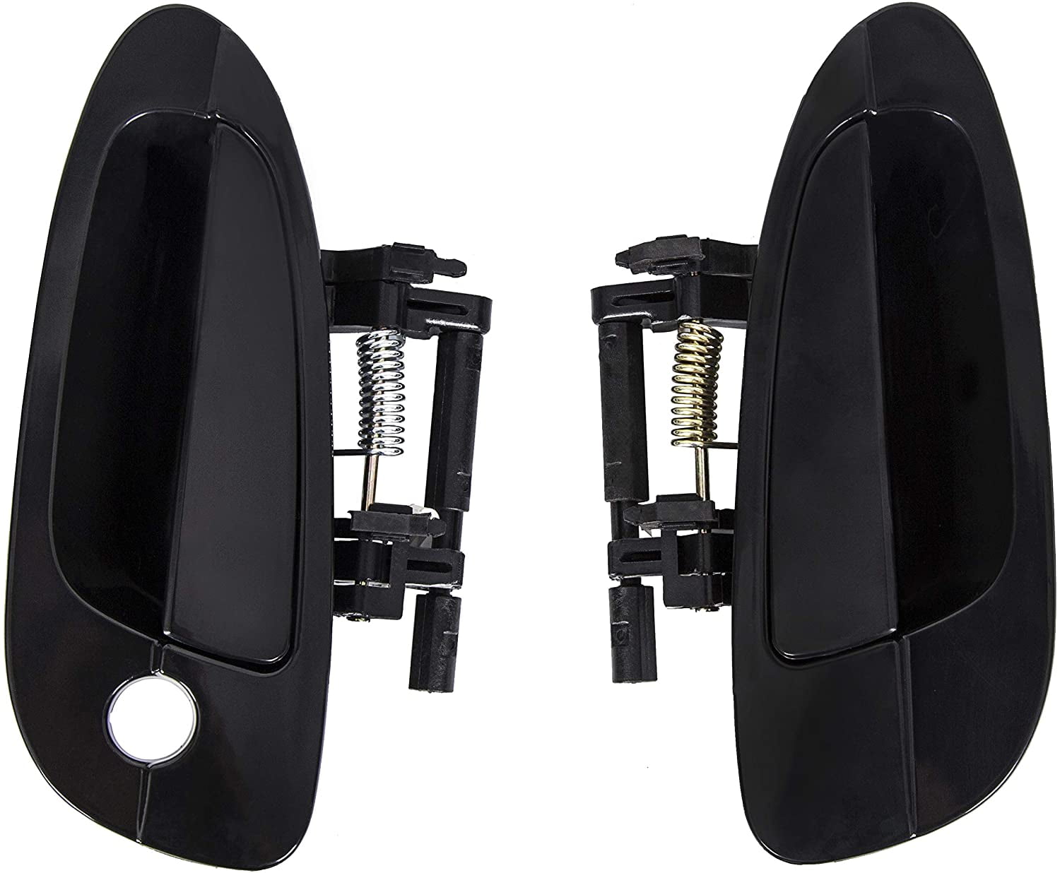 KOJEM Door Handle Smooth Black Exterior Outside Front LH & RH For 02-06 ...