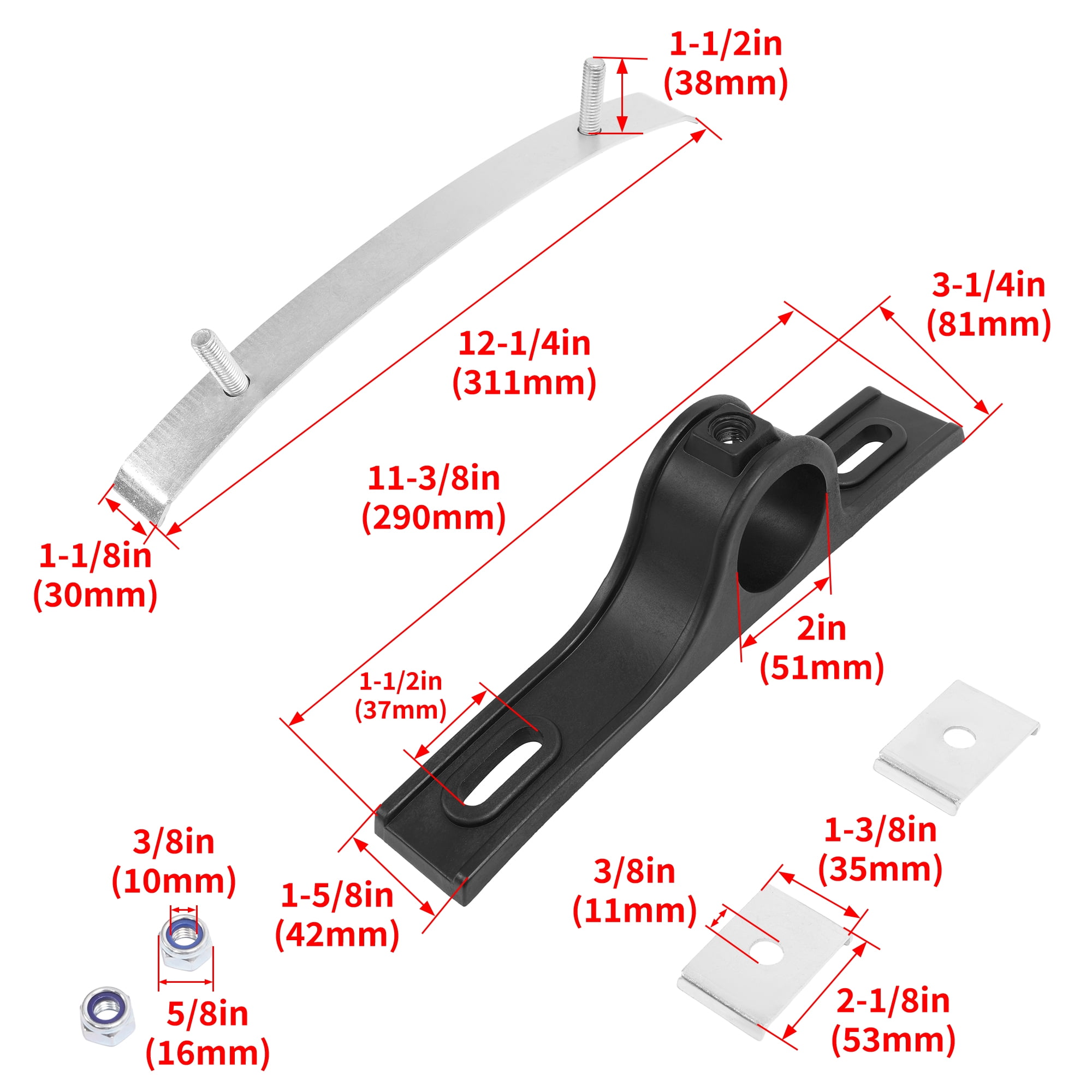 KOJEM Fender Brackets, Fender Hanger Mounting Bracket Assembly, 1 Pair ...