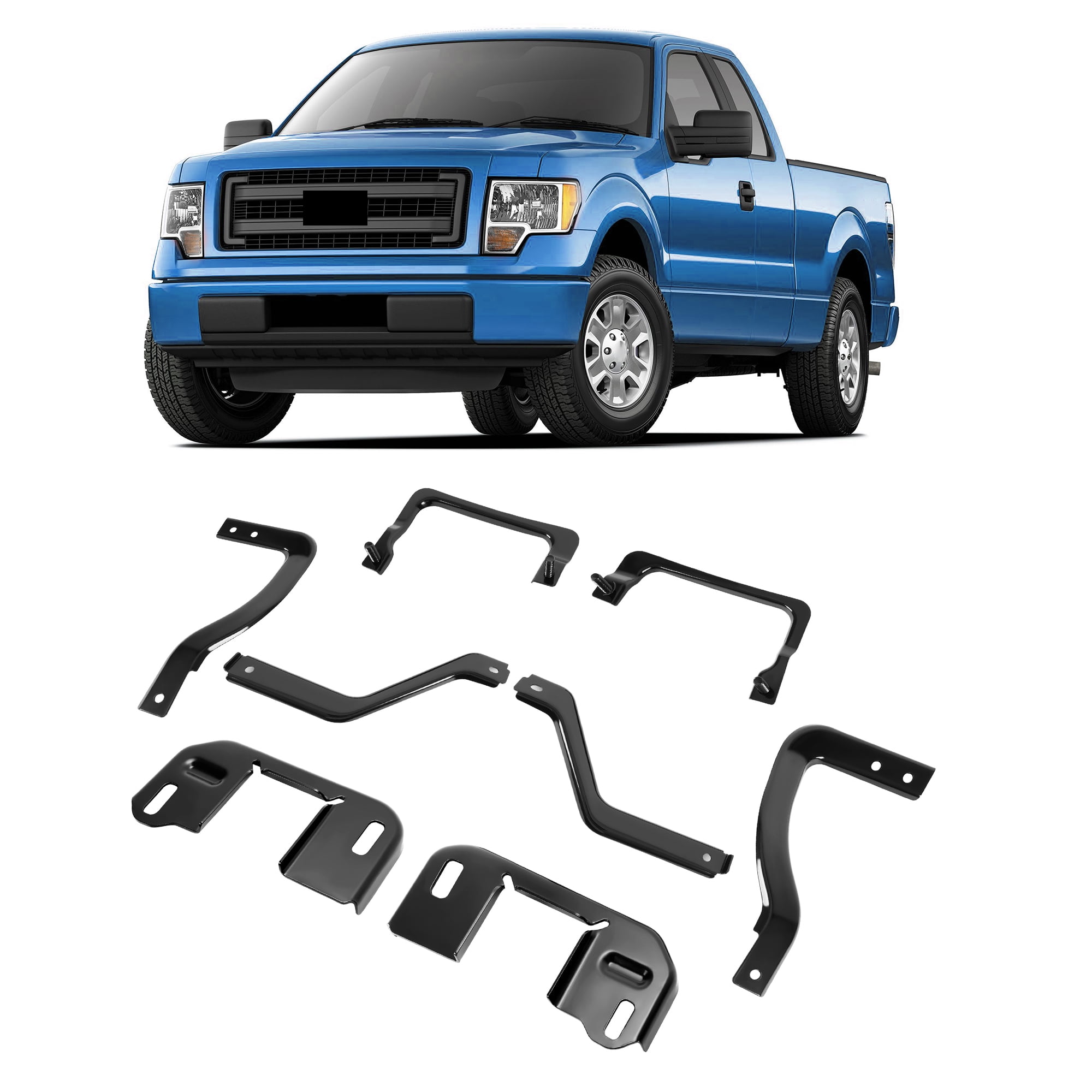 KOJEM Front Bumper Brackets, Fit for 2009-2014 Ford F150, Lincoln Mark ...