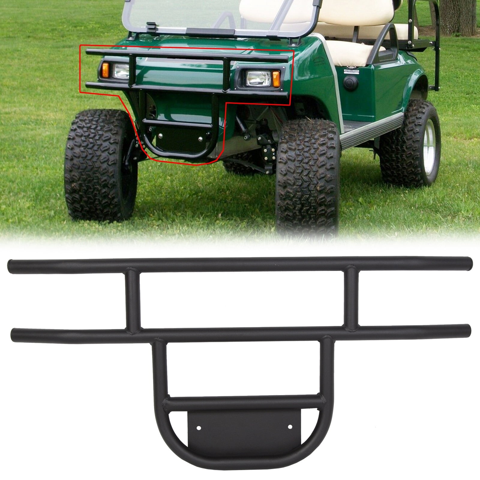 KOJEM Front Bumper Brush Guard Fit for CC 1981-up DS Tubular Bumper Gas ...