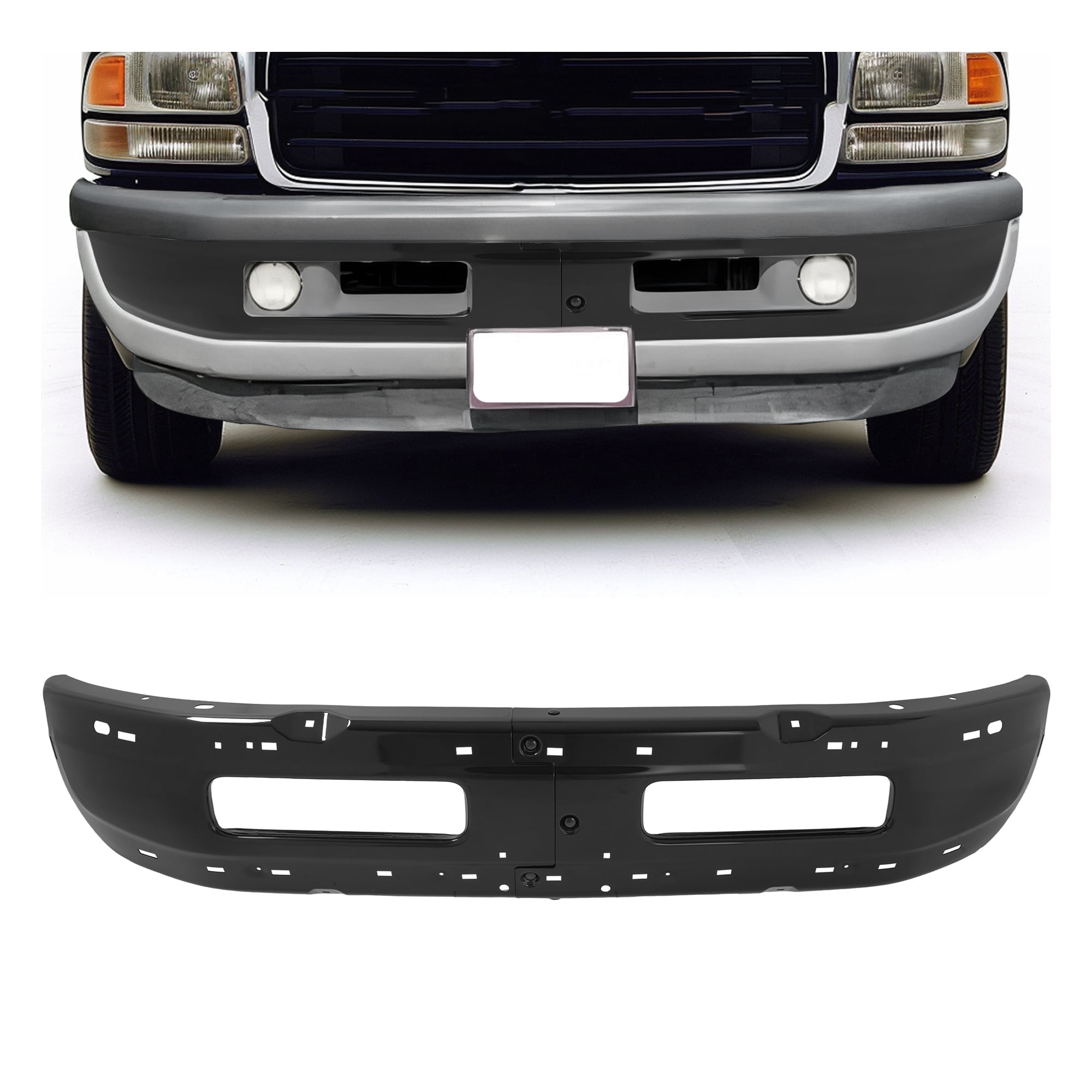 KOJEM 2pcs Front Bumper Compatible with 1994-2001 Dodge Ram 1500 1994 ...
