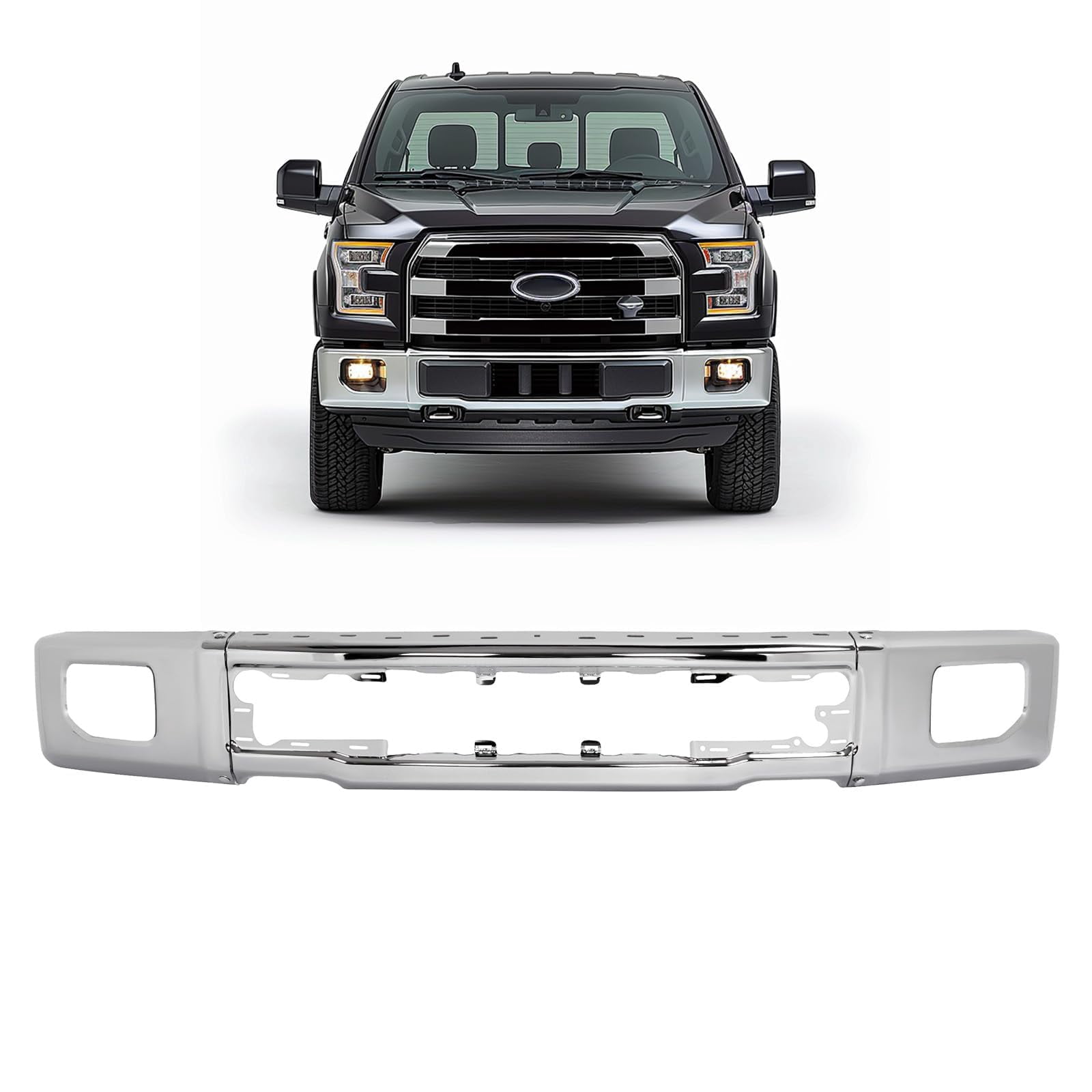 KOJEM Front Bumper Face Bar Compatible with 2015-2017 Ford F-150 ...