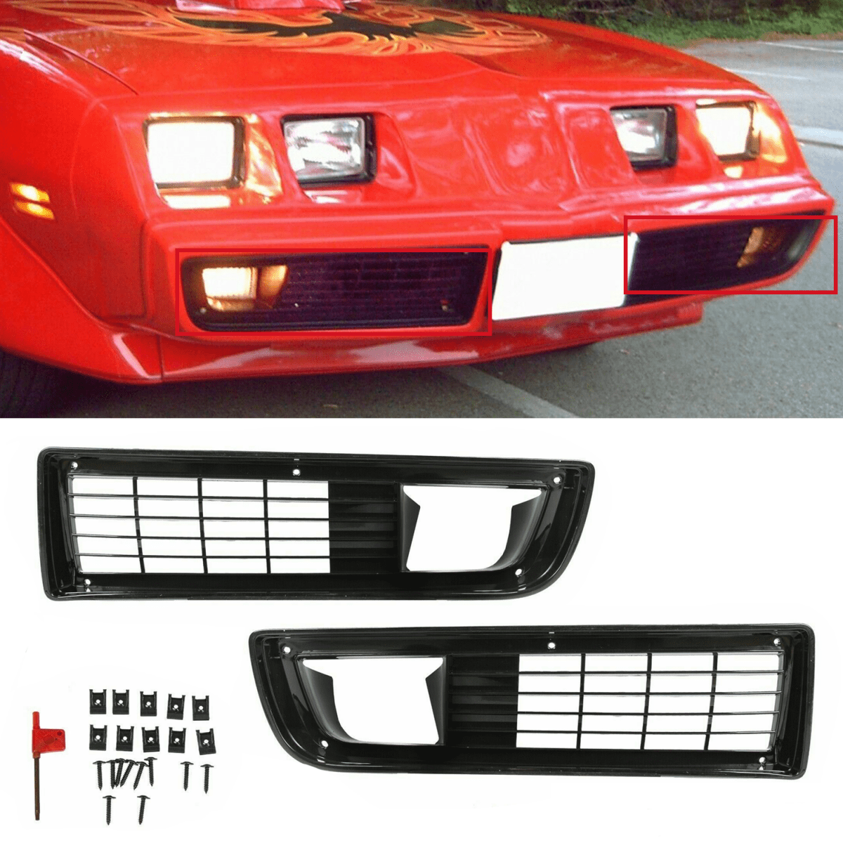 KOJEM Front Bumper Grill Pair Fit for 1979-1981 Pontiac Firebird 1980 ...
