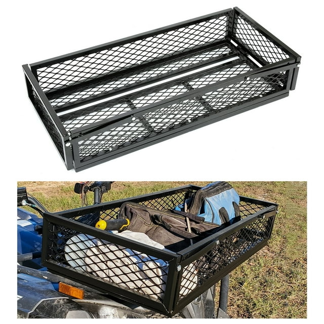 KOJEM Front Cargo Basket Universal ATV UTV Storage Rack Front Mesh Rack ...