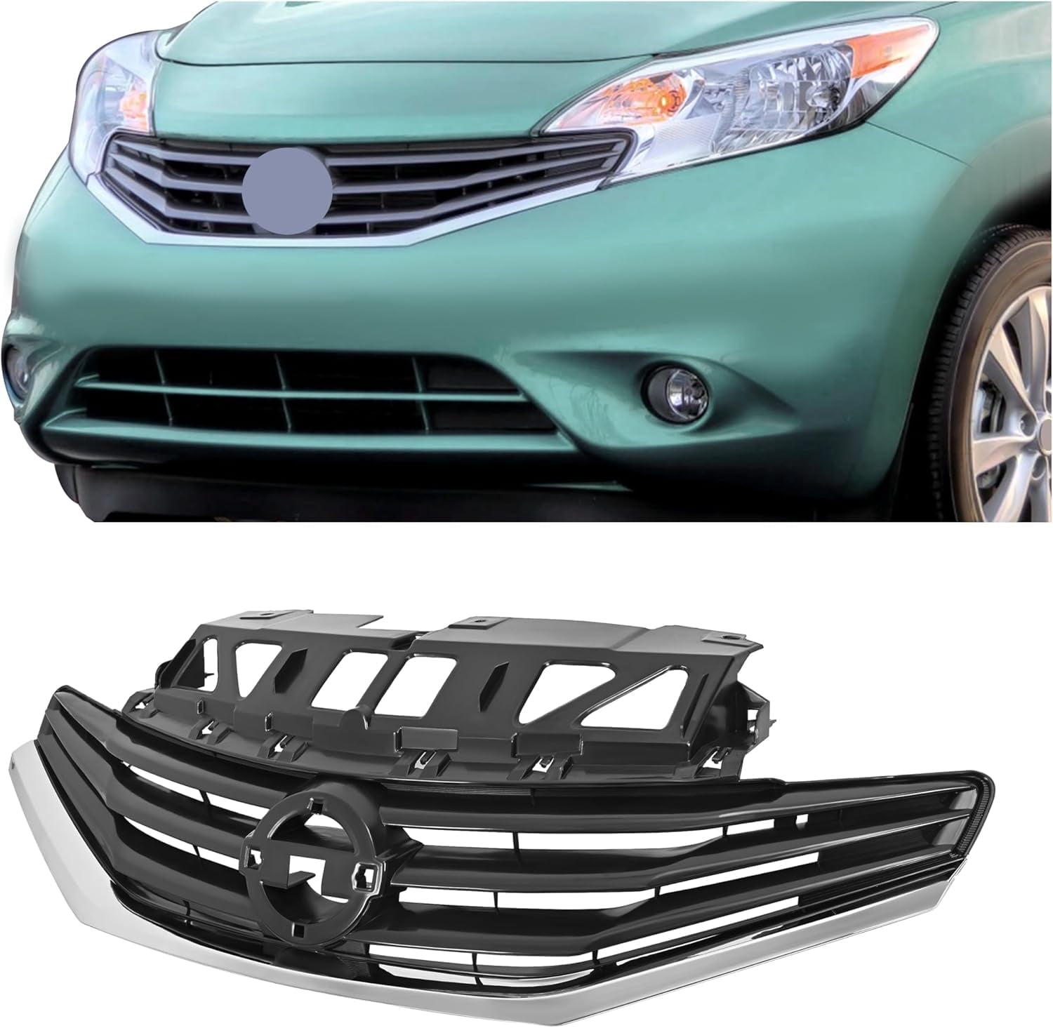 KOJEM Front Grille Compatible with 2014-2017 Nissan Versa Note ...